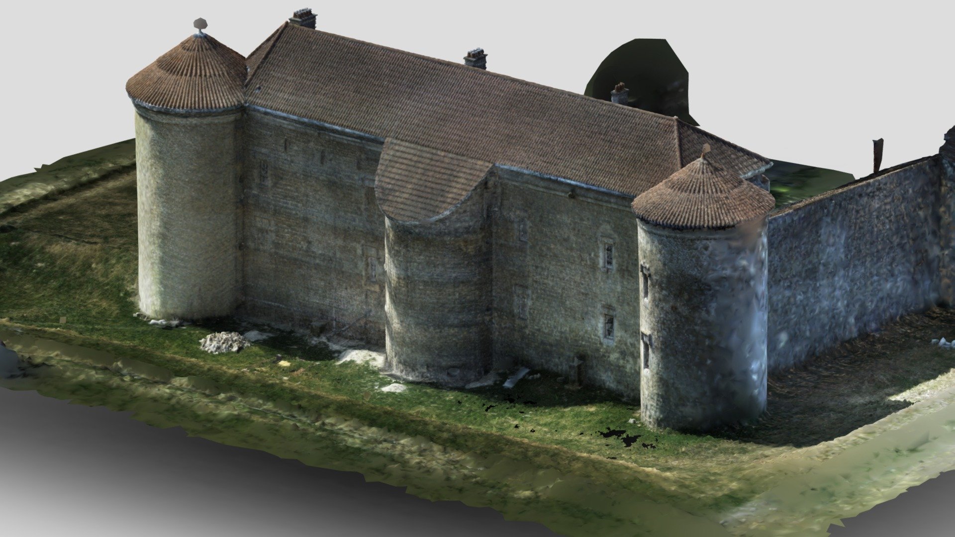 Chateau d'Etreval - 3D model by Rony-Fly [faecfbc] - Sketchfab