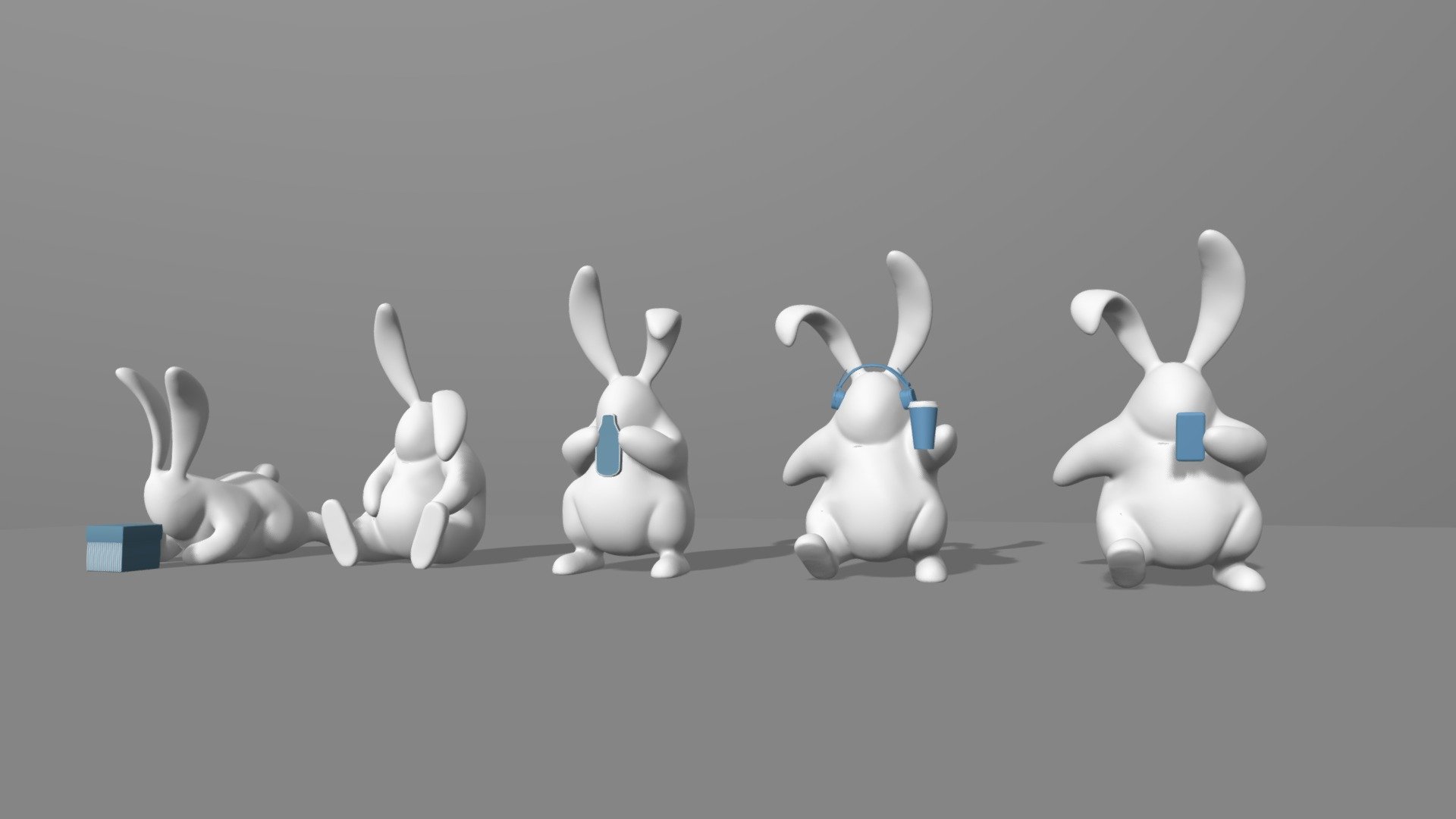 Rabbits - 3D model by Victoria (@sindik) [faf08fb] - Sketchfab