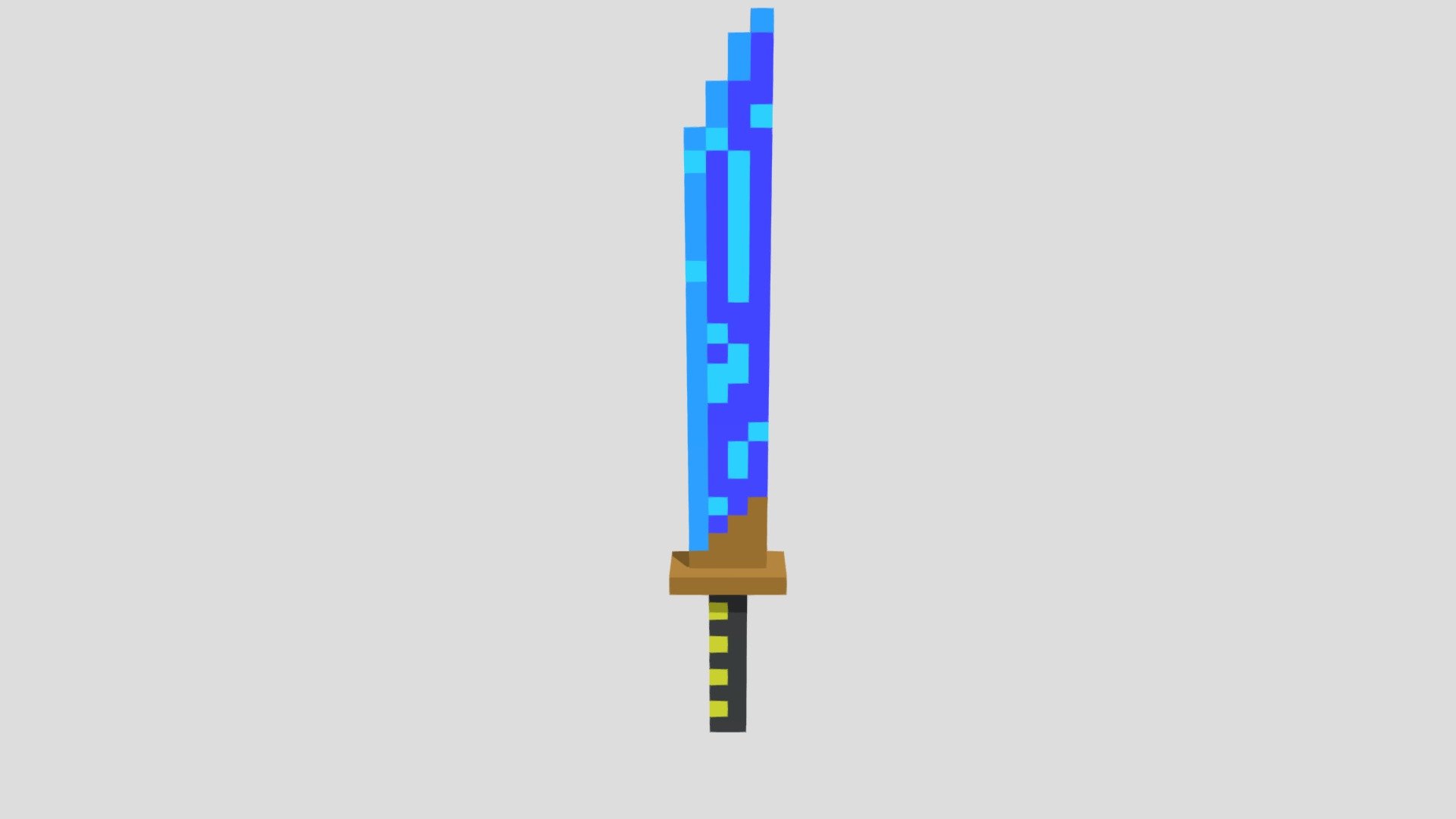 3D Voxel Ninja Sword Blue - Download Free 3D model by Shahzaib-Sohail ...