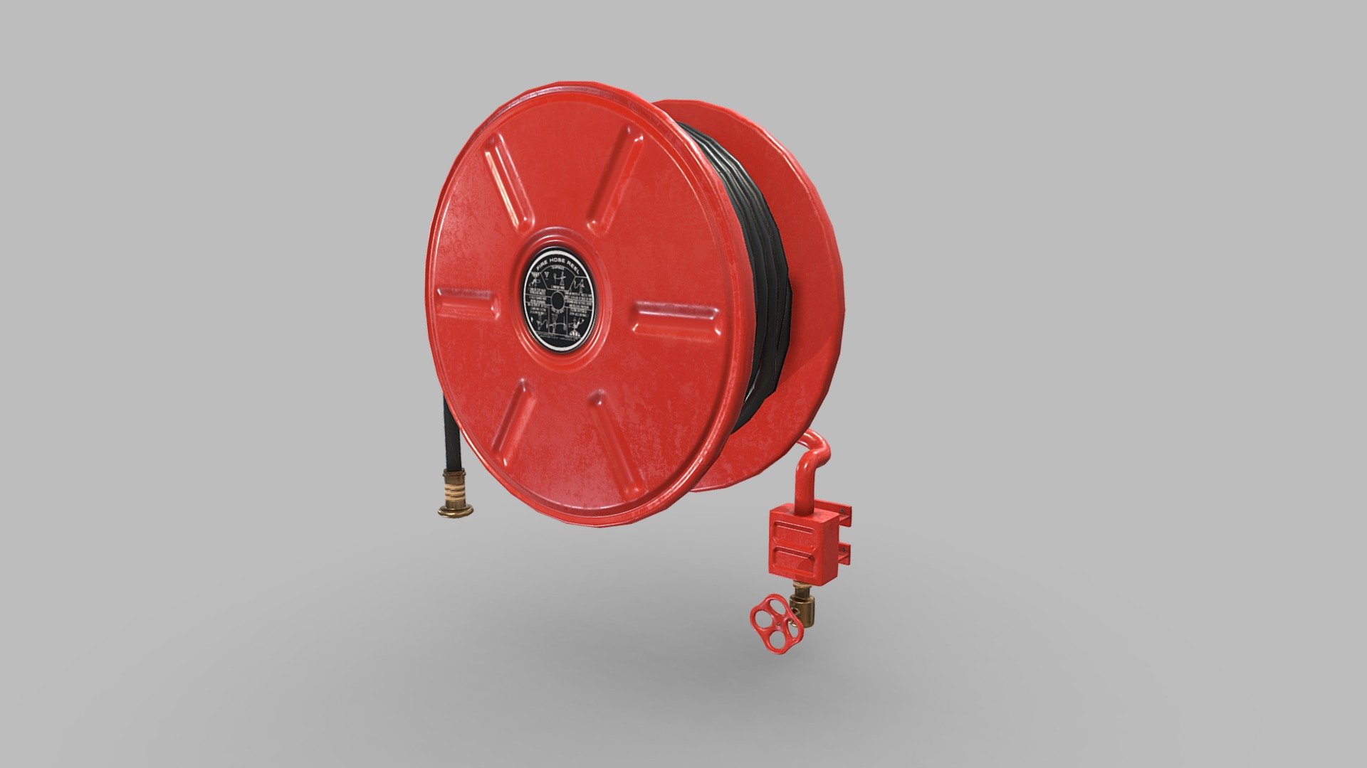 Fire hose reel - Buy Royalty Free 3D model by Sousinho [faf1650 ...
