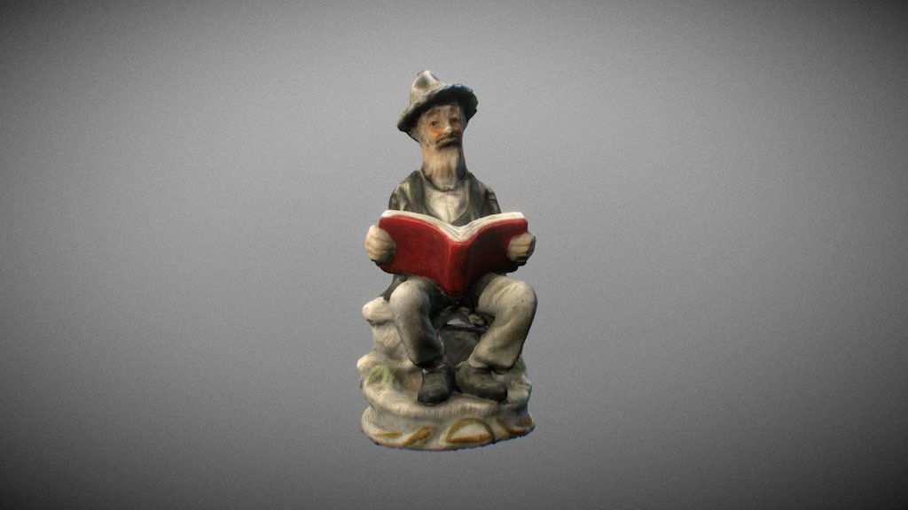 Old man reading a book - 3D model by Clepsydra (@athenarc) [faf4b90 ...