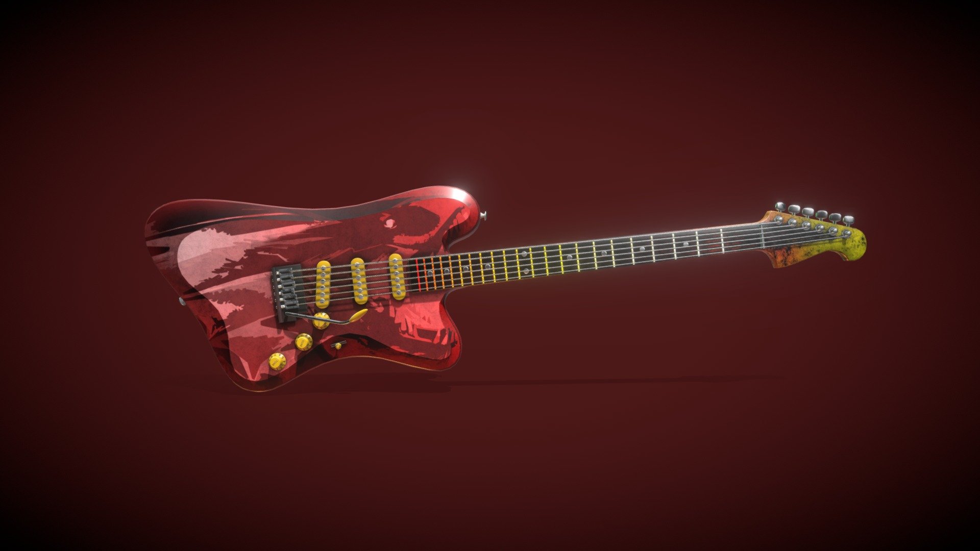 Electric guitar - 3D model by Zelad (@zelad3d) [faf4cf4] - Sketchfab
