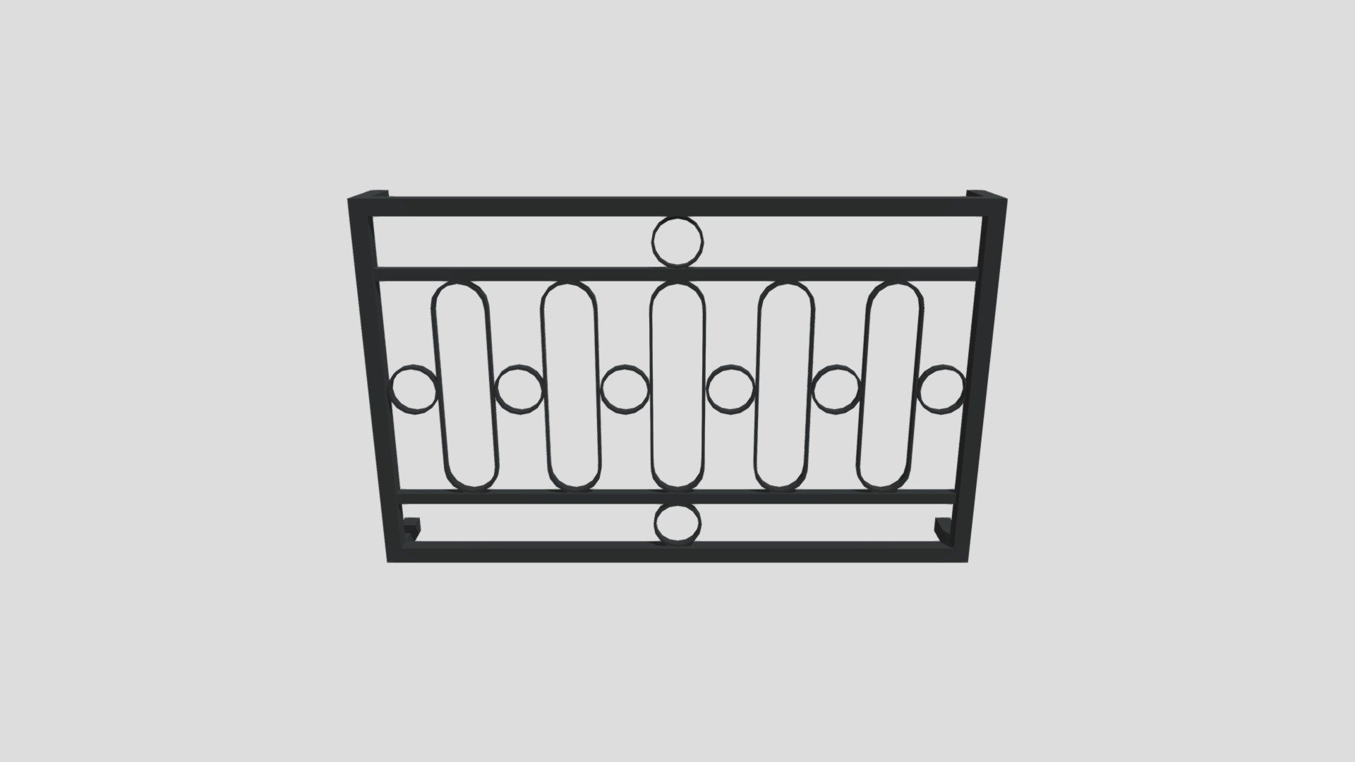 Iron railing - Download Free 3D model by 1-3D.com [faf887c] - Sketchfab