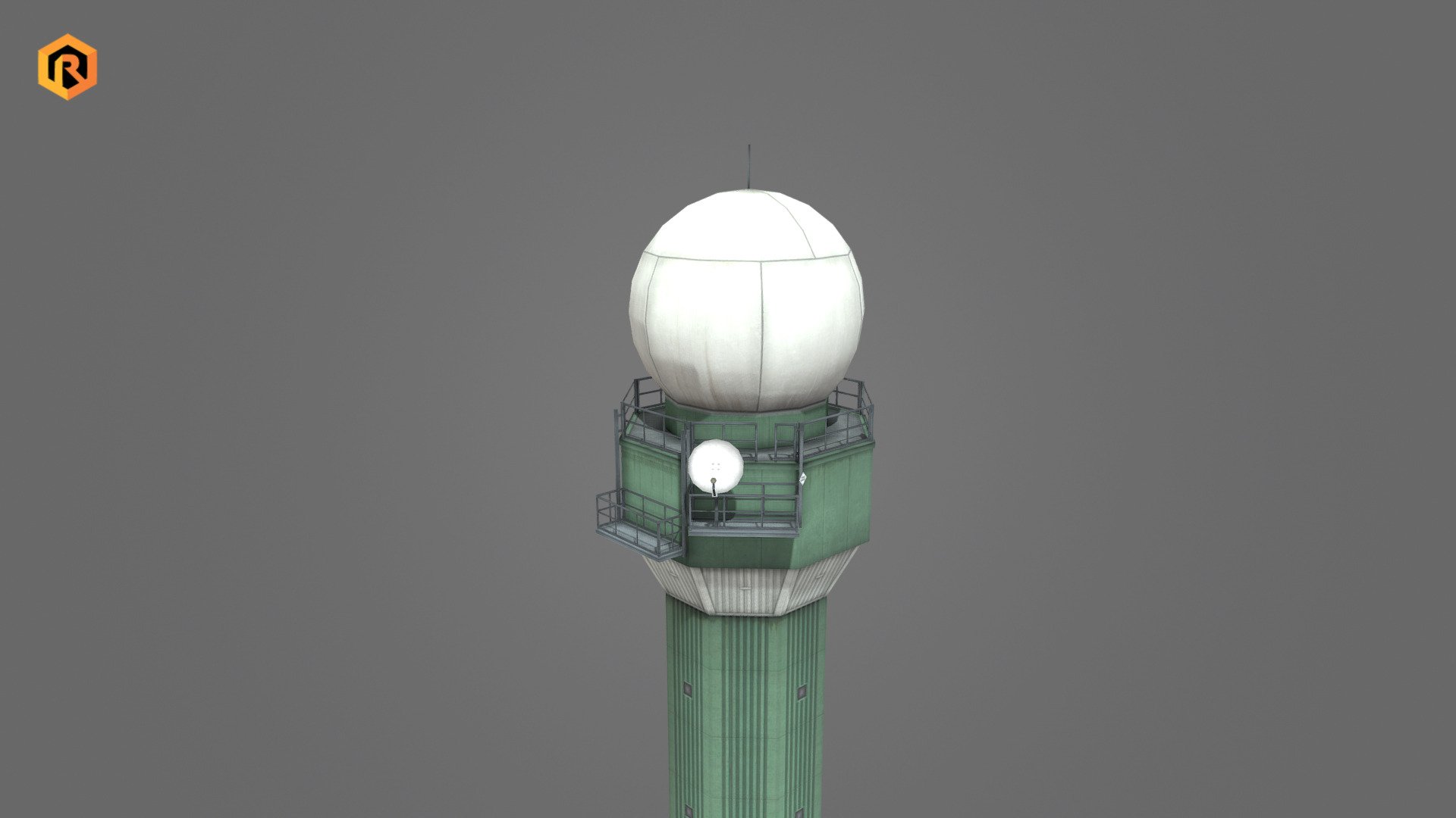 Weather Radar Tower - Buy Royalty Free 3D model by Rescue3D Assets ...