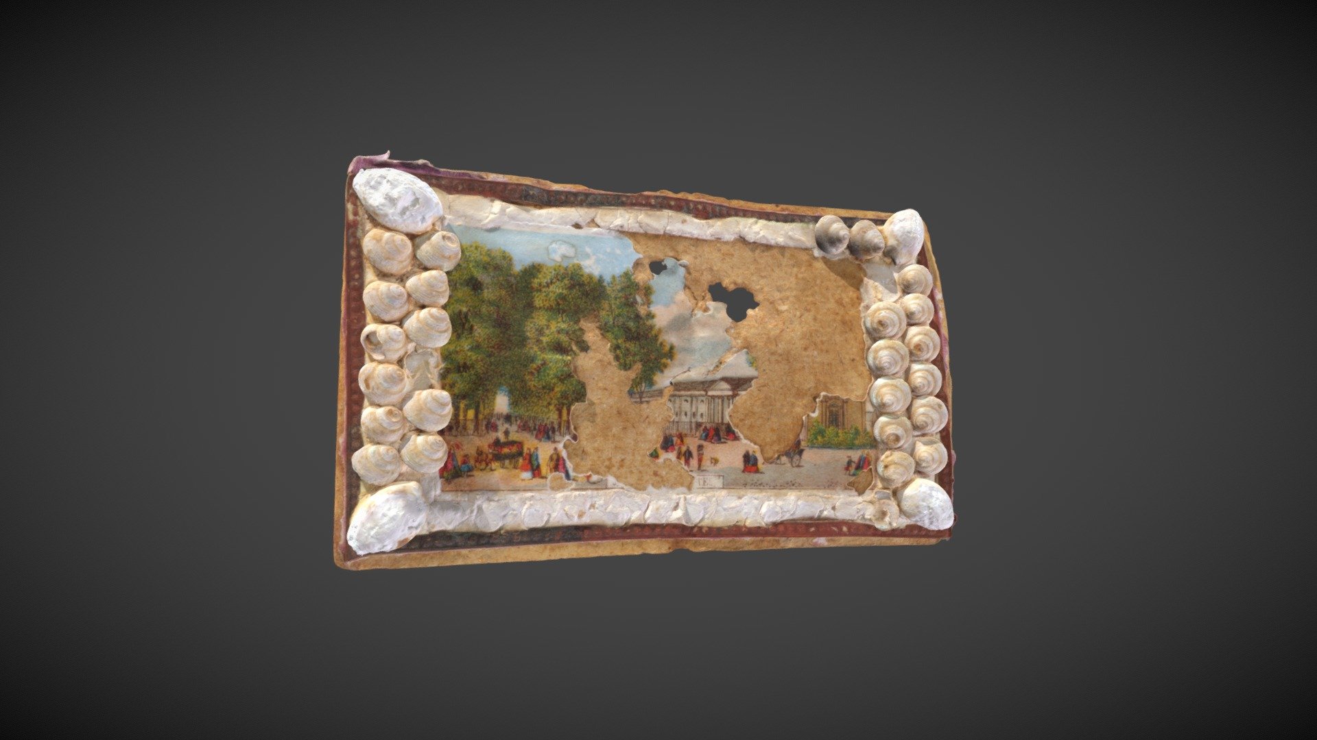 Shell-bordered pocket album cover - 3D model by Museums of History NSW ...