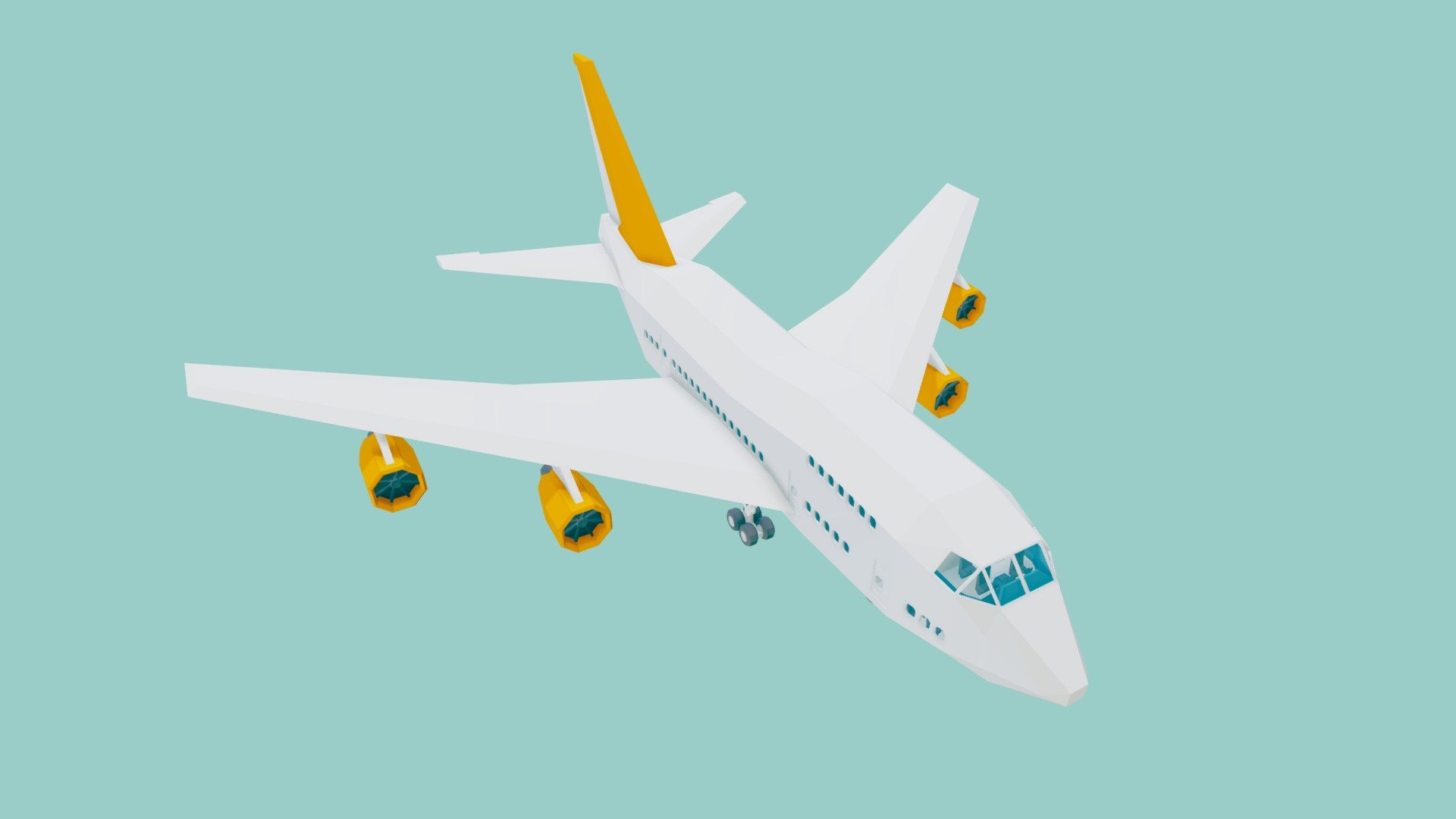 Transport Air Boeing 747-400 - 3D model by Konstantin (@burunduk ...