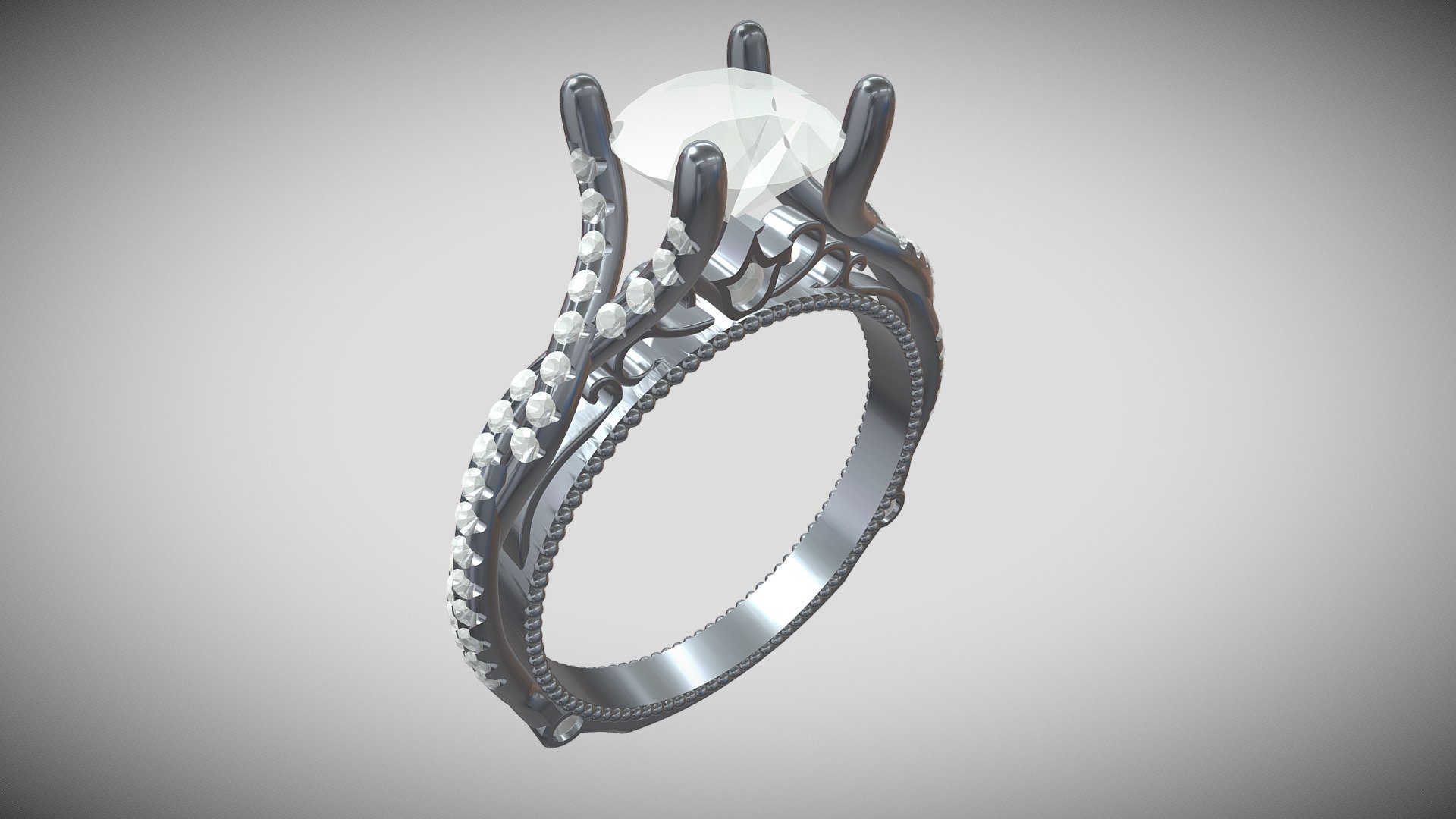 1 CT Center Solitaire - Buy Royalty Free 3D model by KDesigns [fb0b4b5 ...