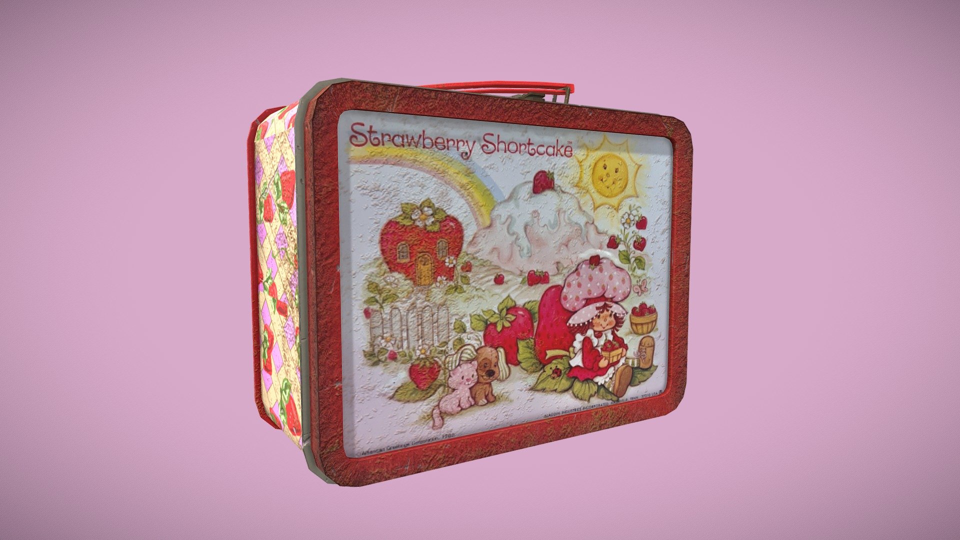 Strawberry Shortcakes Old Vintage Metal Lunchbox - 3D model by ...