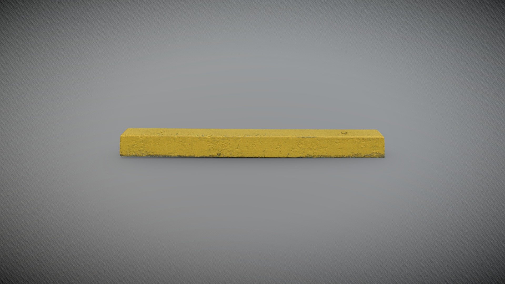 Yellow painted parking stop block - 3D model by digiPROPS [fb0e7b9 ...