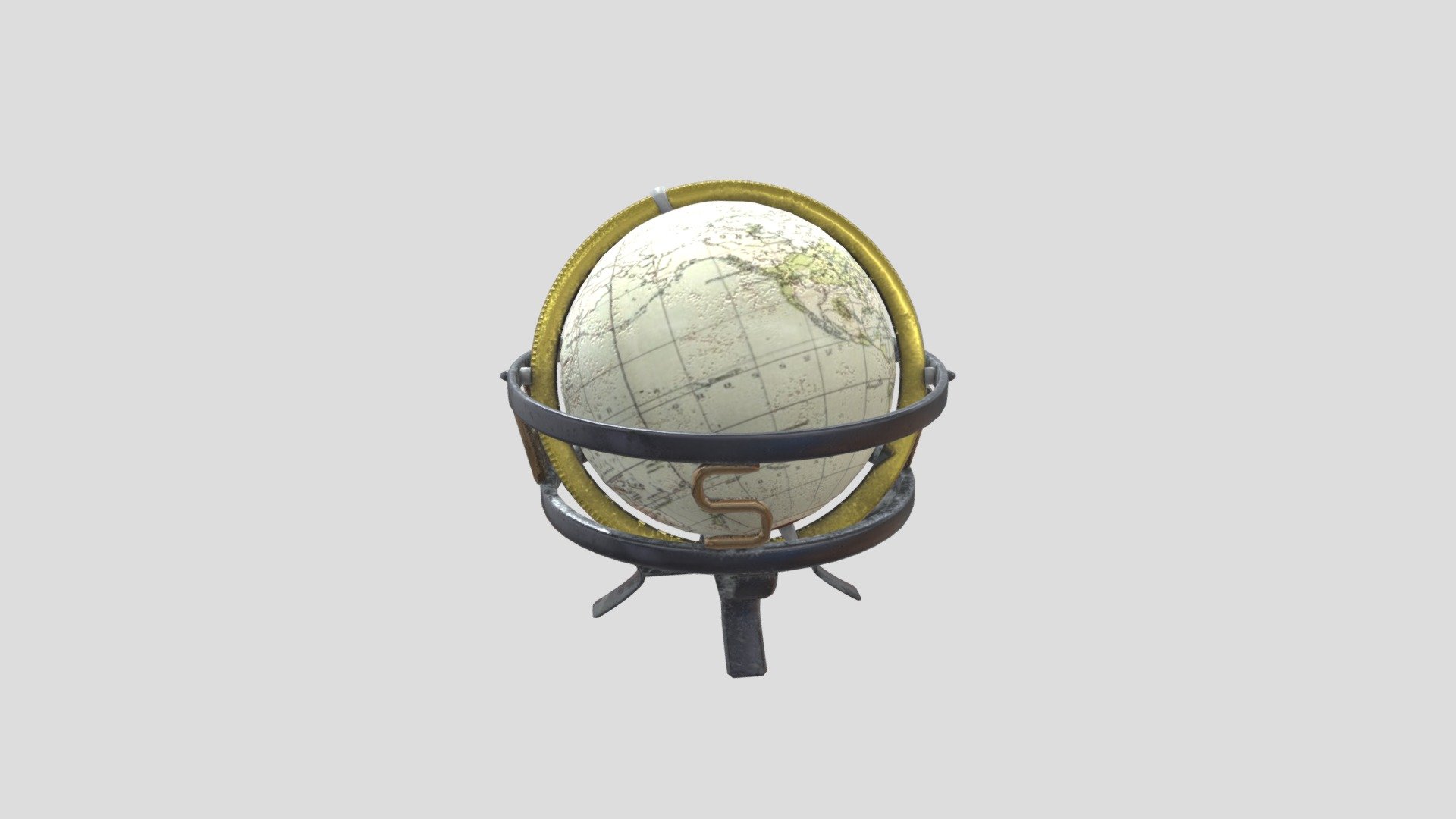 Vintage Globe - Download Free 3D model by birdus [fb0e927] - Sketchfab
