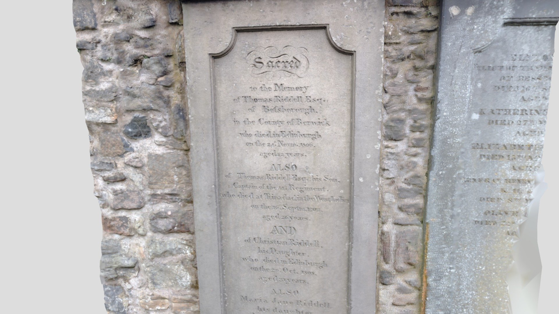 Thomas Riddell's Grave, Greyfriars Kirkyard - Download Free 3D model by ...