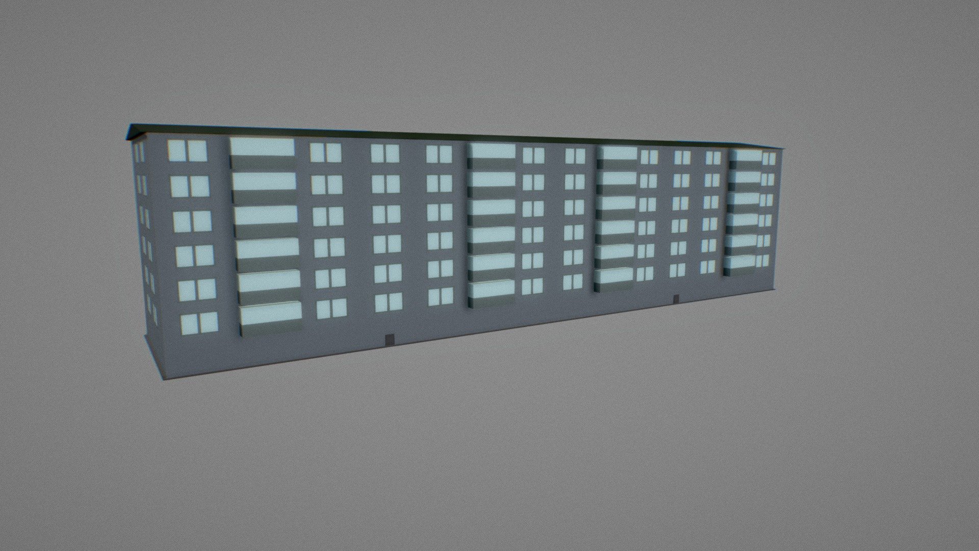 Multi-storey Building - Download Free 3D model by KrivoRukiy ...