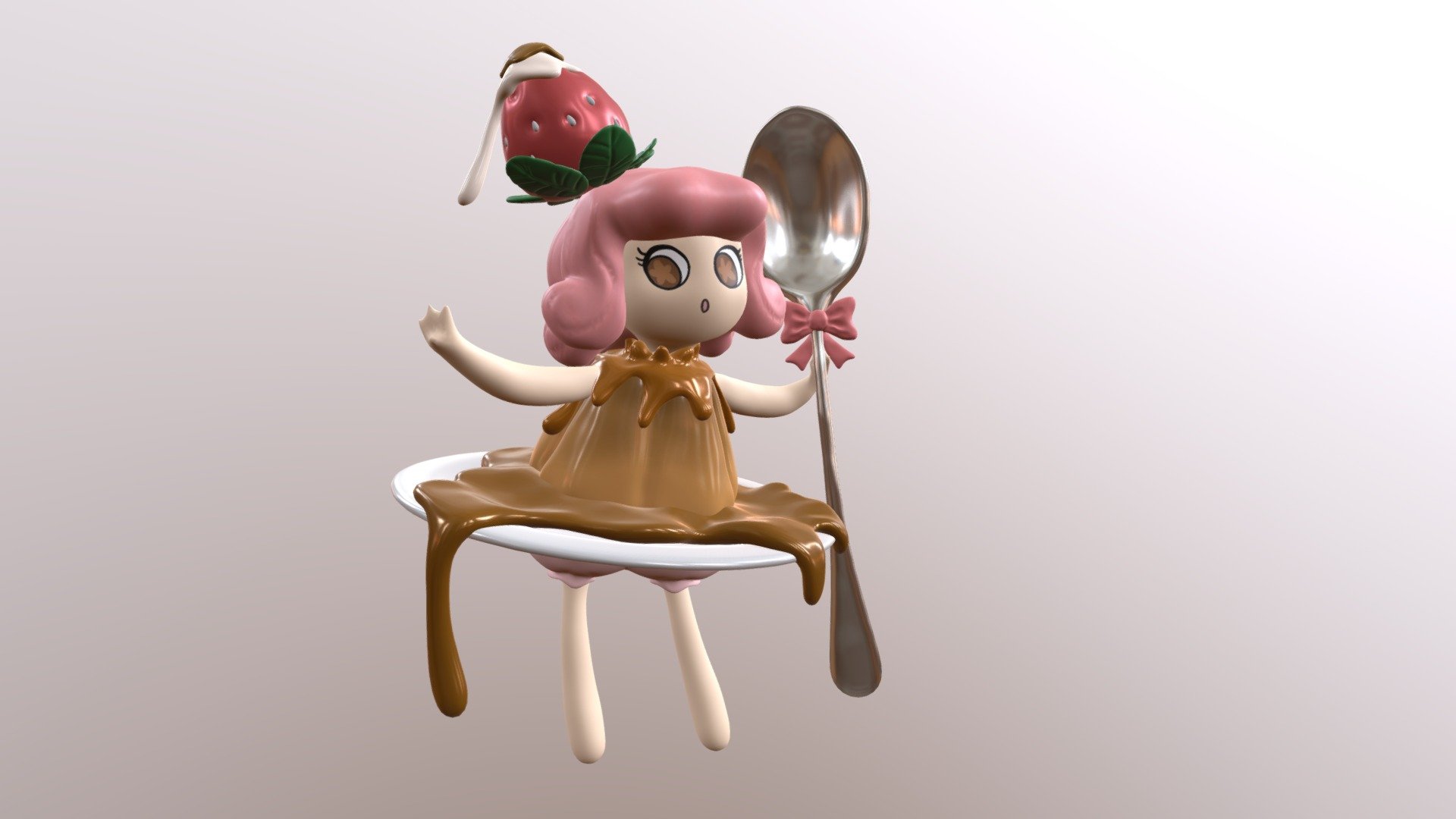 Pudding Girl! - 3D model by biancattaneo [fb16ef6] - Sketchfab