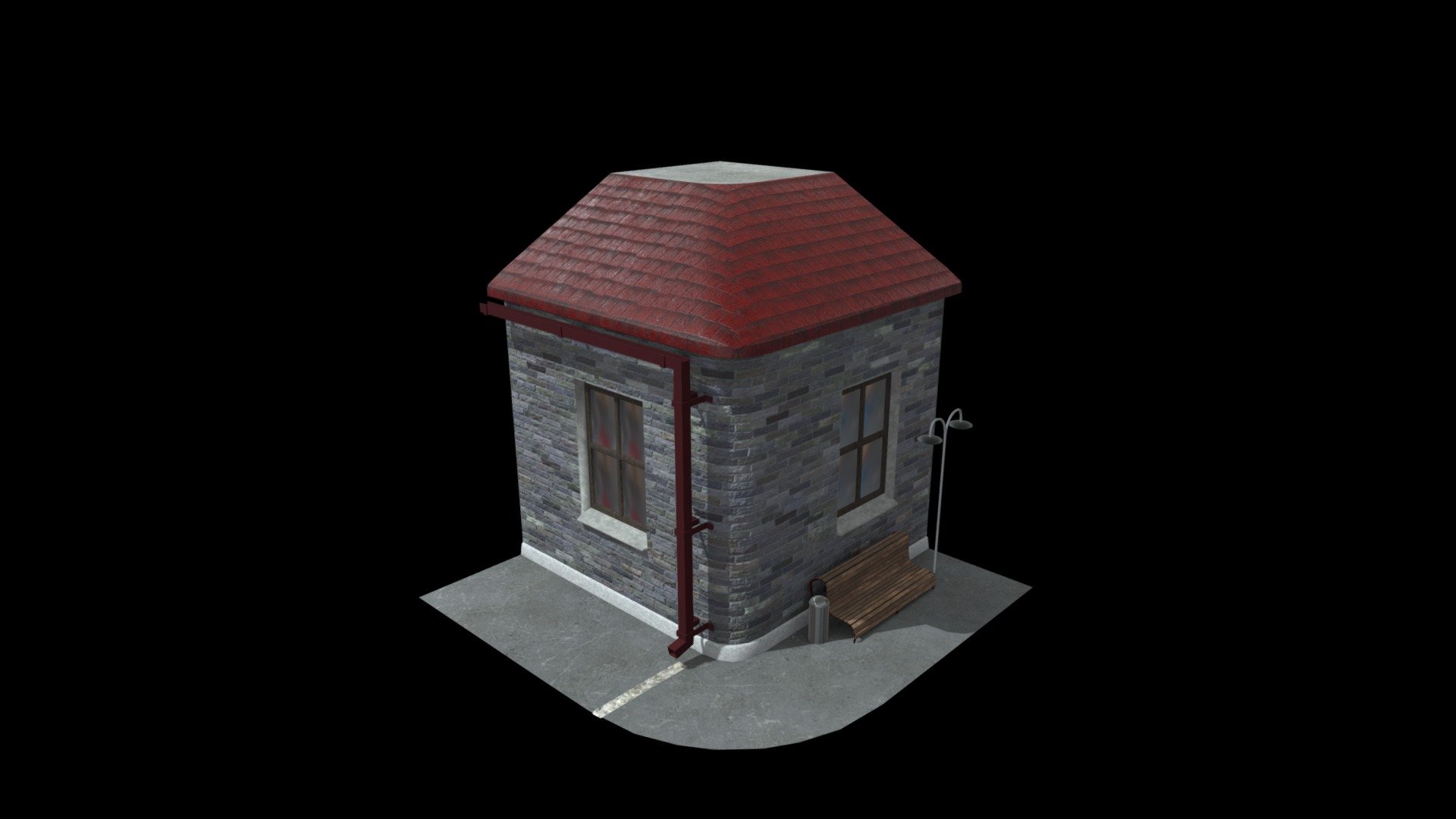 House composition - 3D model by _Muzaev [fb1722f] - Sketchfab