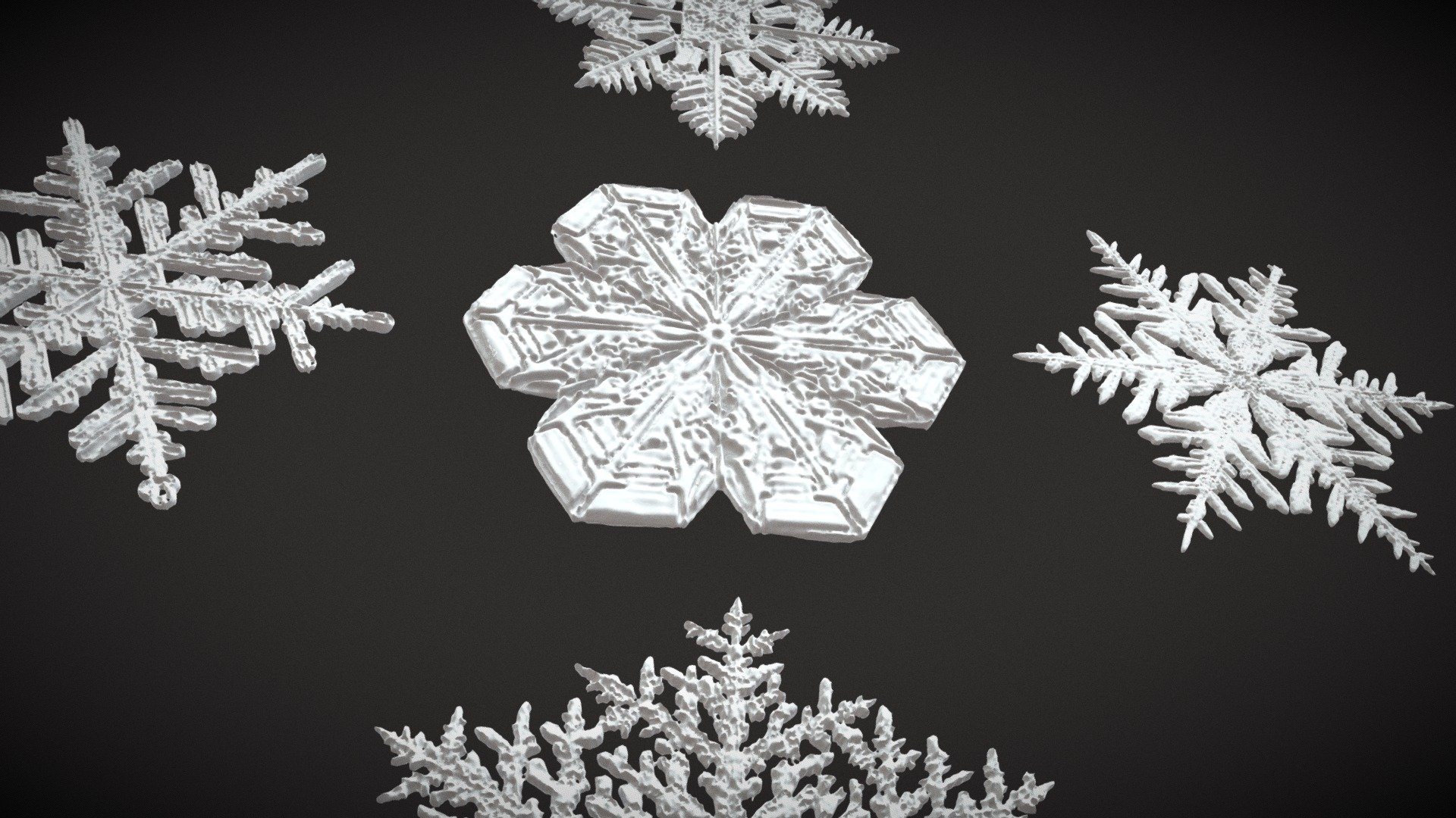 SNOWFLAKE Multi Pack X5 - Buy Royalty Free 3D model by PARSONSARTS ...