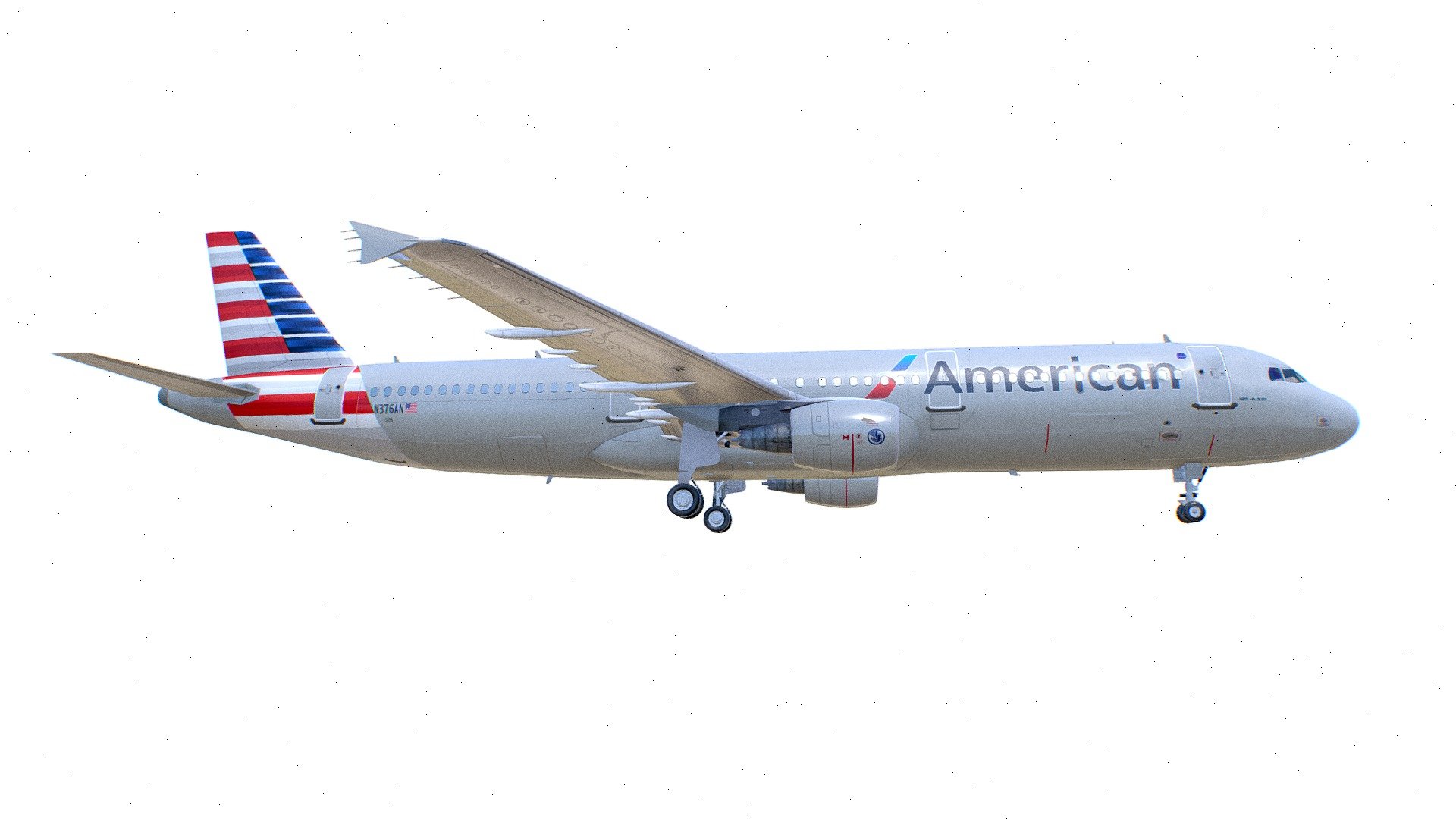 Airbus A-321 American Airlines - Buy Royalty Free 3D model by Omni ...