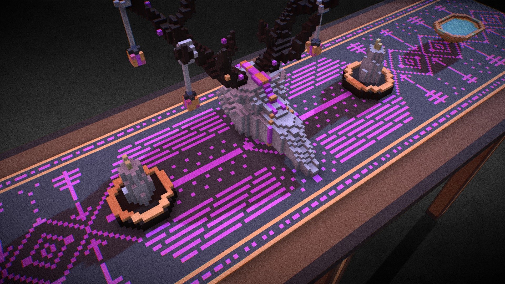 Arcane Table - Voxel - 3D model by pentoculus [fb1c543] - Sketchfab
