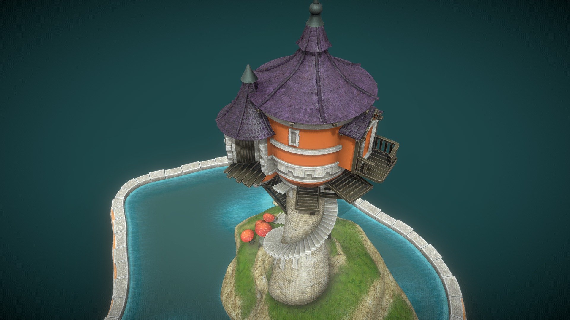 Witcher 3 Longlocks Tower Fan Art Blender & UE5 - Buy Royalty Free 3D ...