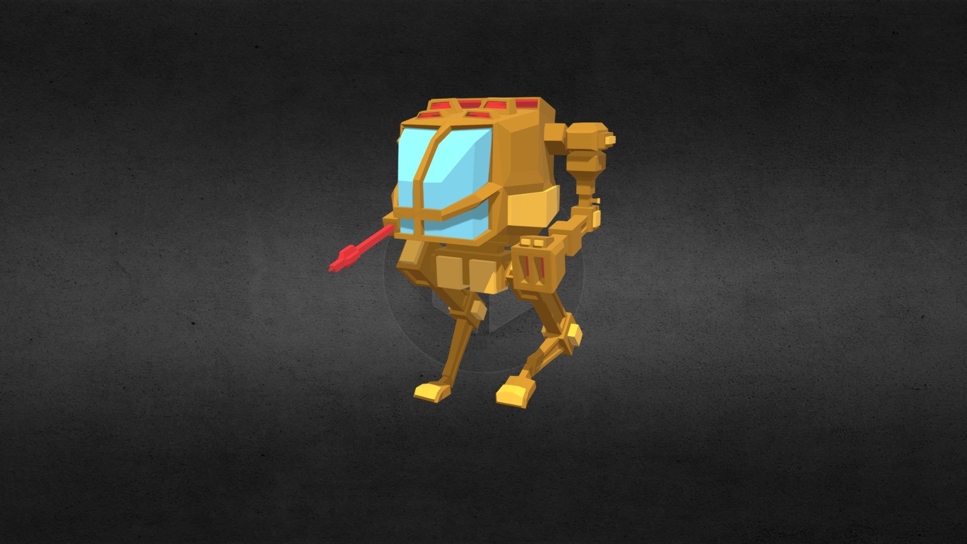 Low Polygon Character - Walking Mecha - Download Free 3D model by ...