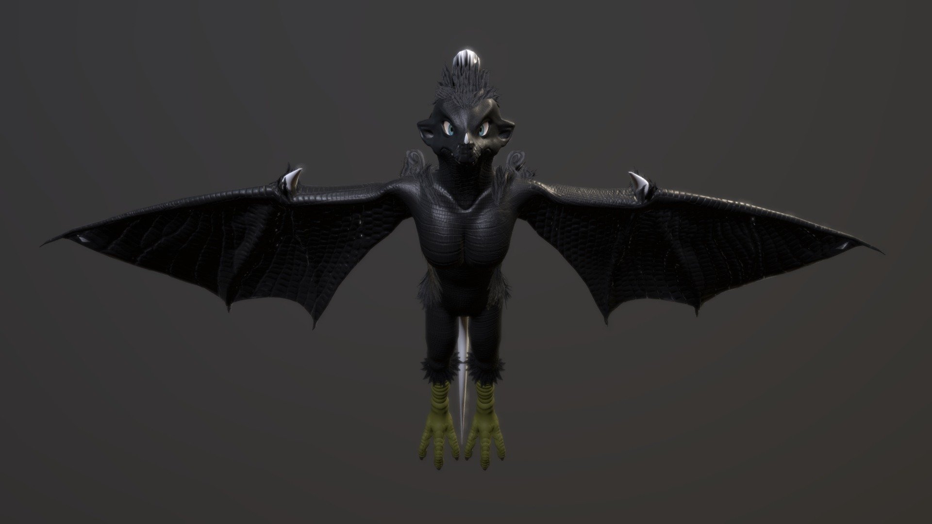 Black harpy - 3D model by Firespury (T. ingame) (@Firespury.T.ingame ...
