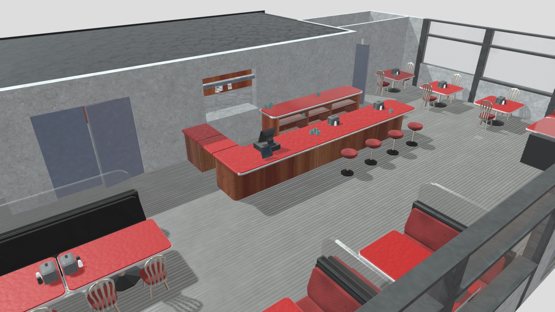 Unfinished Diner - 3D model by Lauren Zeigler (@LaurZei) [fb1ed5c ...