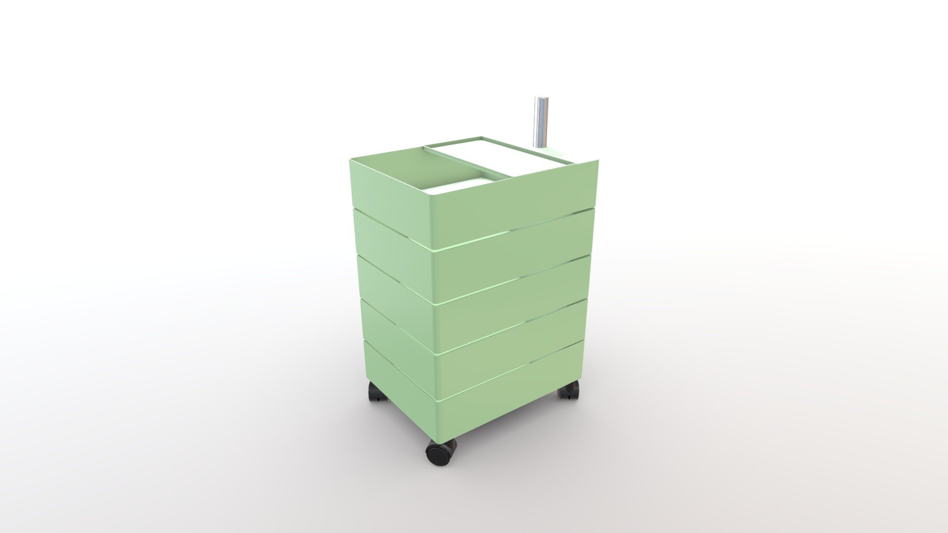 degree rotating movable square trolley - Buy Royalty Free 3D model by ...