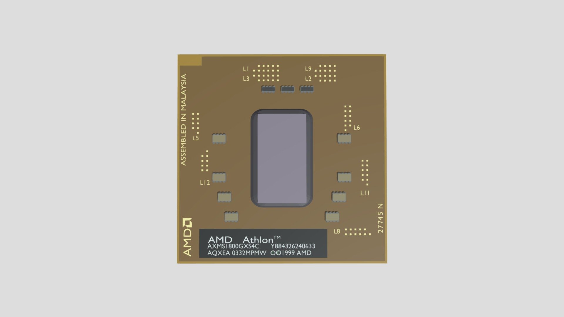 AMD Athlon XP-M 1800+ Socket563 - Download Free 3D model by Хлюпич ...