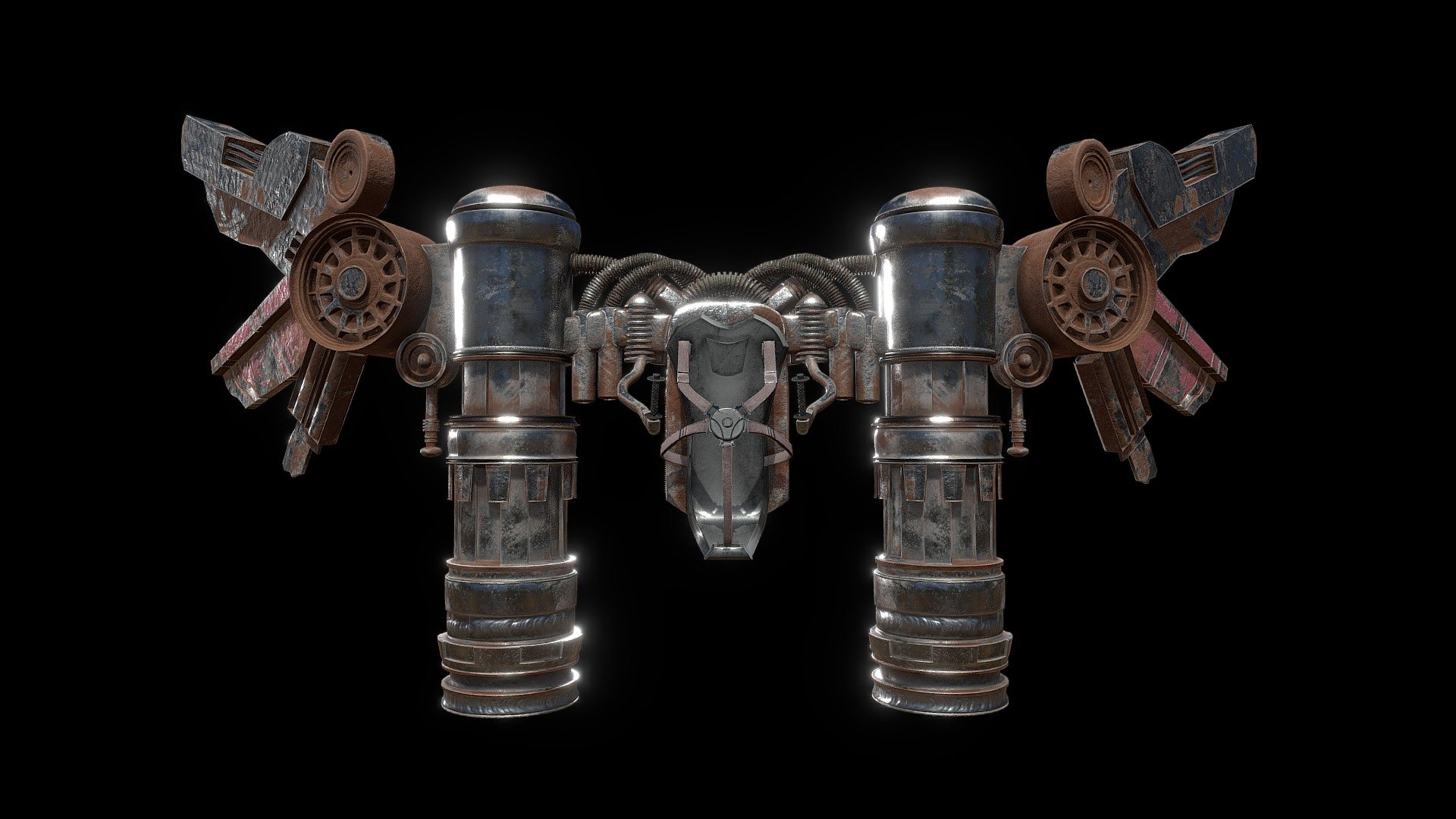 Junkyard Winged JetPack - Game ready - 3D model by Michał Galas ...