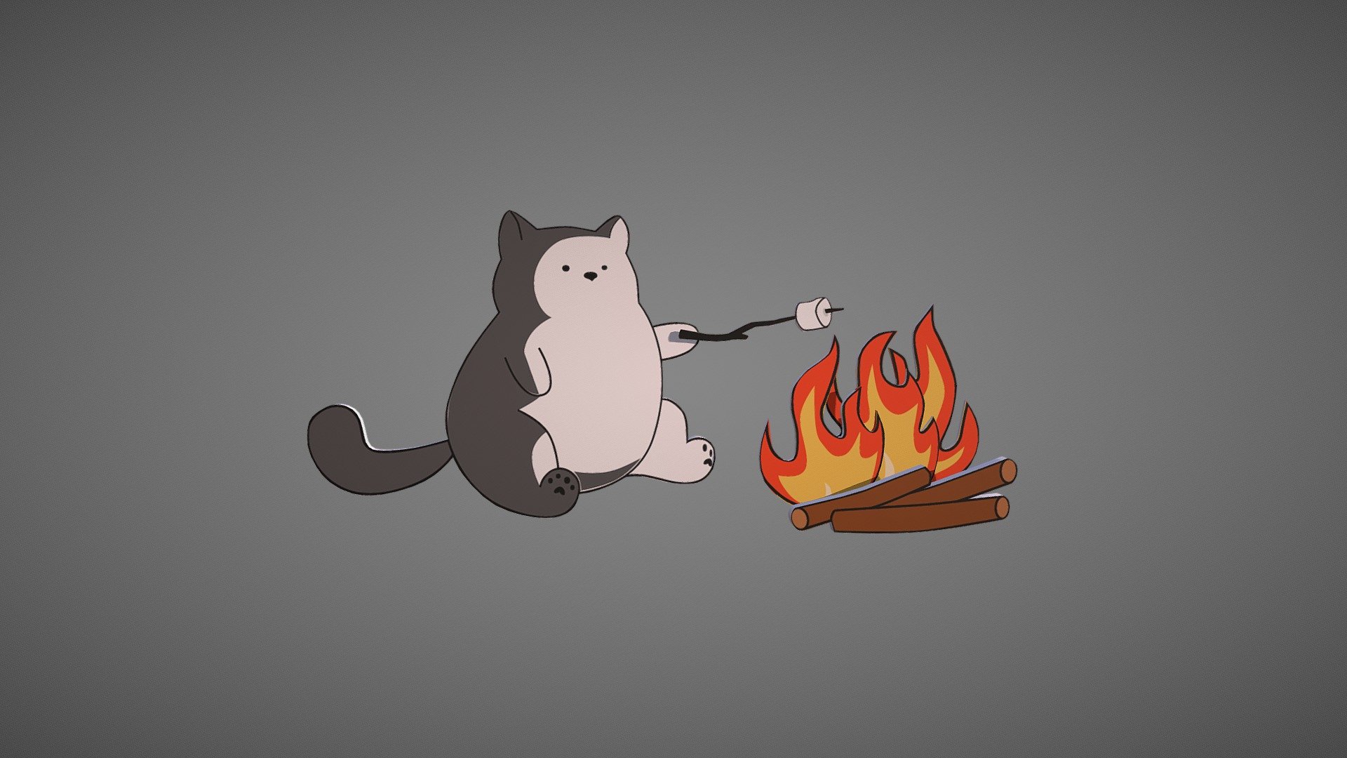 Cat and fire - 3D model by sheana [fb2bb58] - Sketchfab