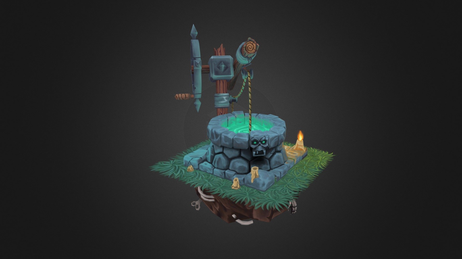 Handpainted Well - 3D model by ilia19945 [fb2bdab] - Sketchfab