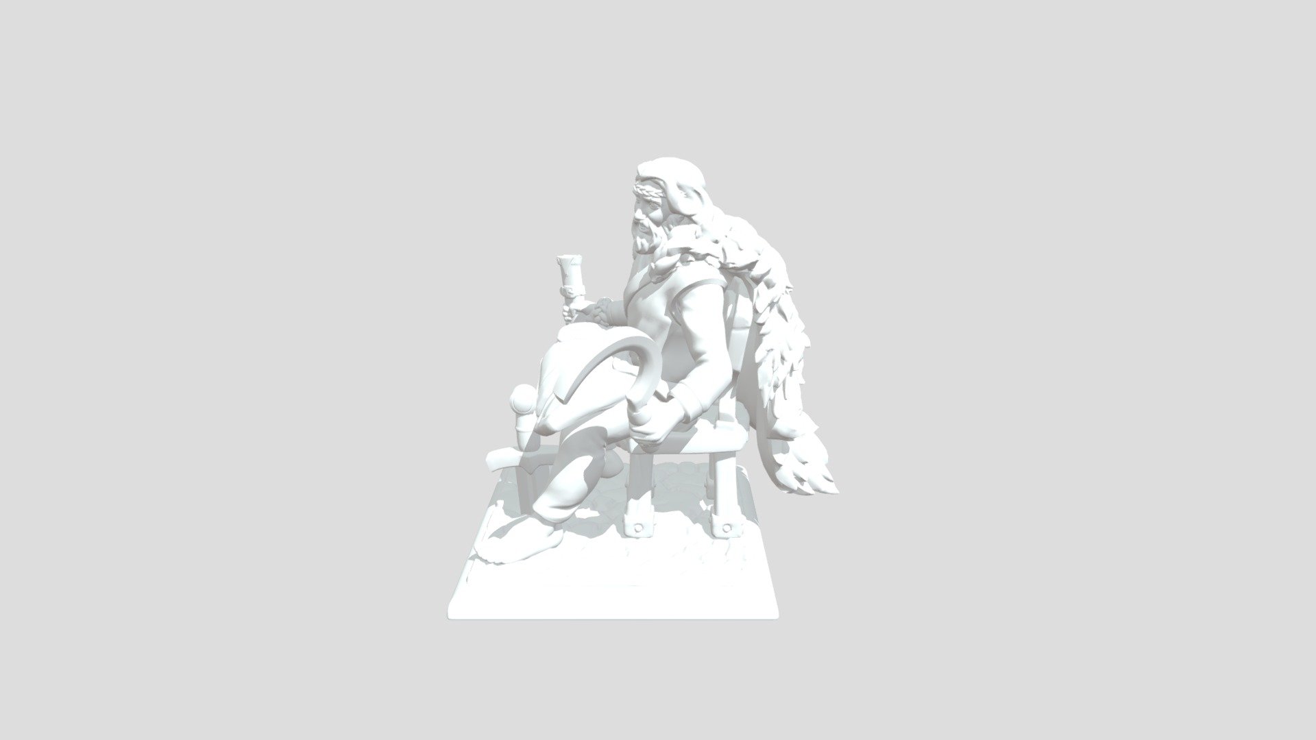 Seated Statue of Freyr - Download Free 3D model by Eoformann [fb2dde0 ...