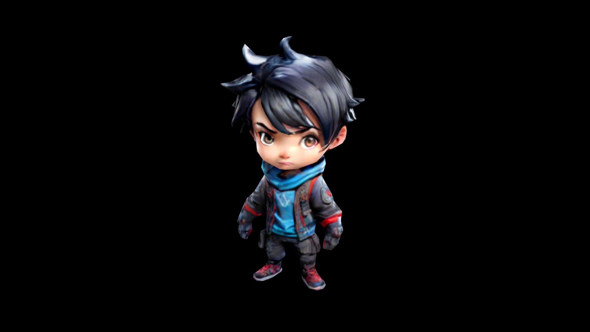 3D Model of a Cute Boy (Character Design Chibi s - Download Free 3D ...