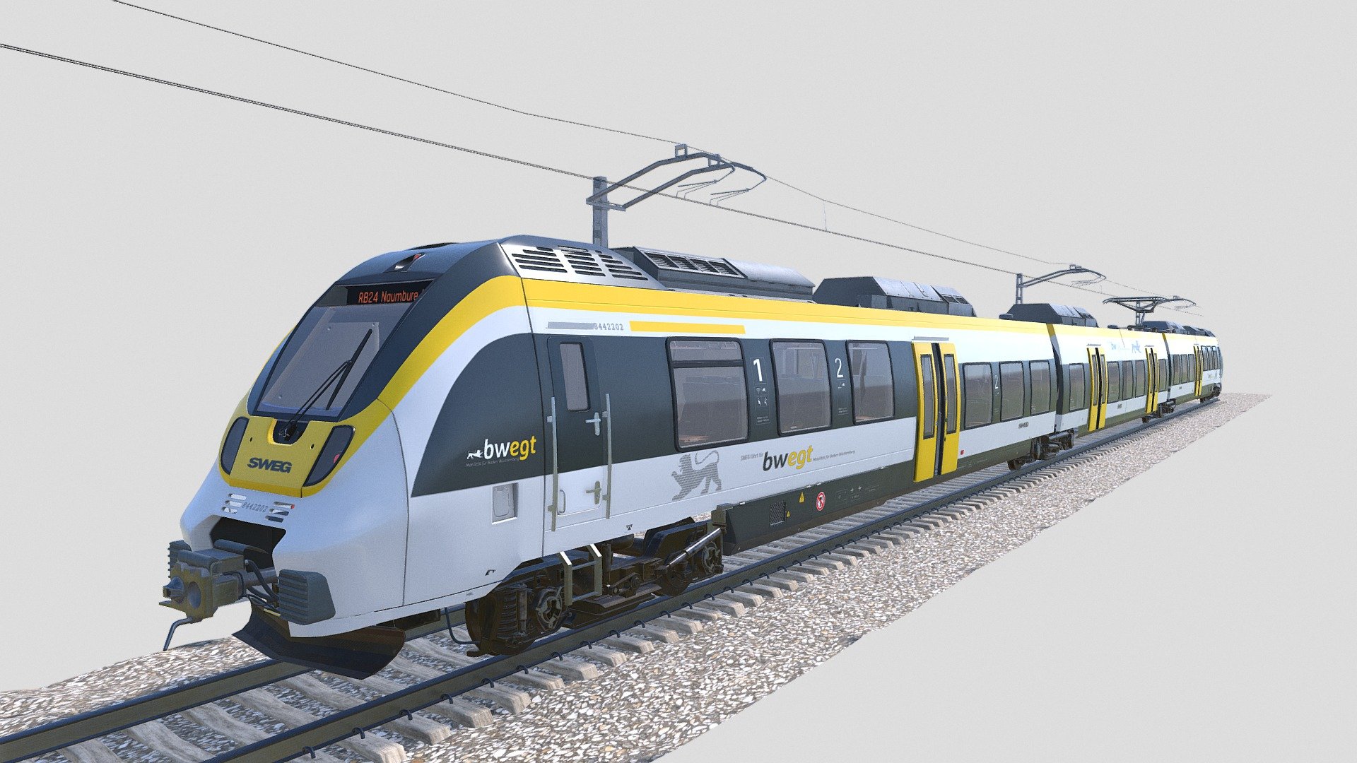 Bombardier TALENT Train sweg Rigged Animated - Buy Royalty Free 3D ...
