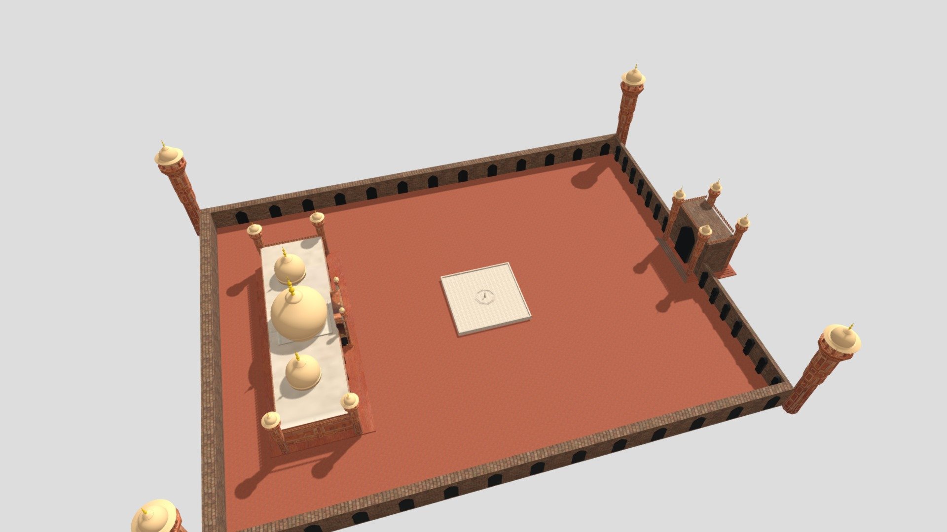 badshahi_mosque - 3D model by abdulmalikkhan655 [fb31fcd] - Sketchfab
