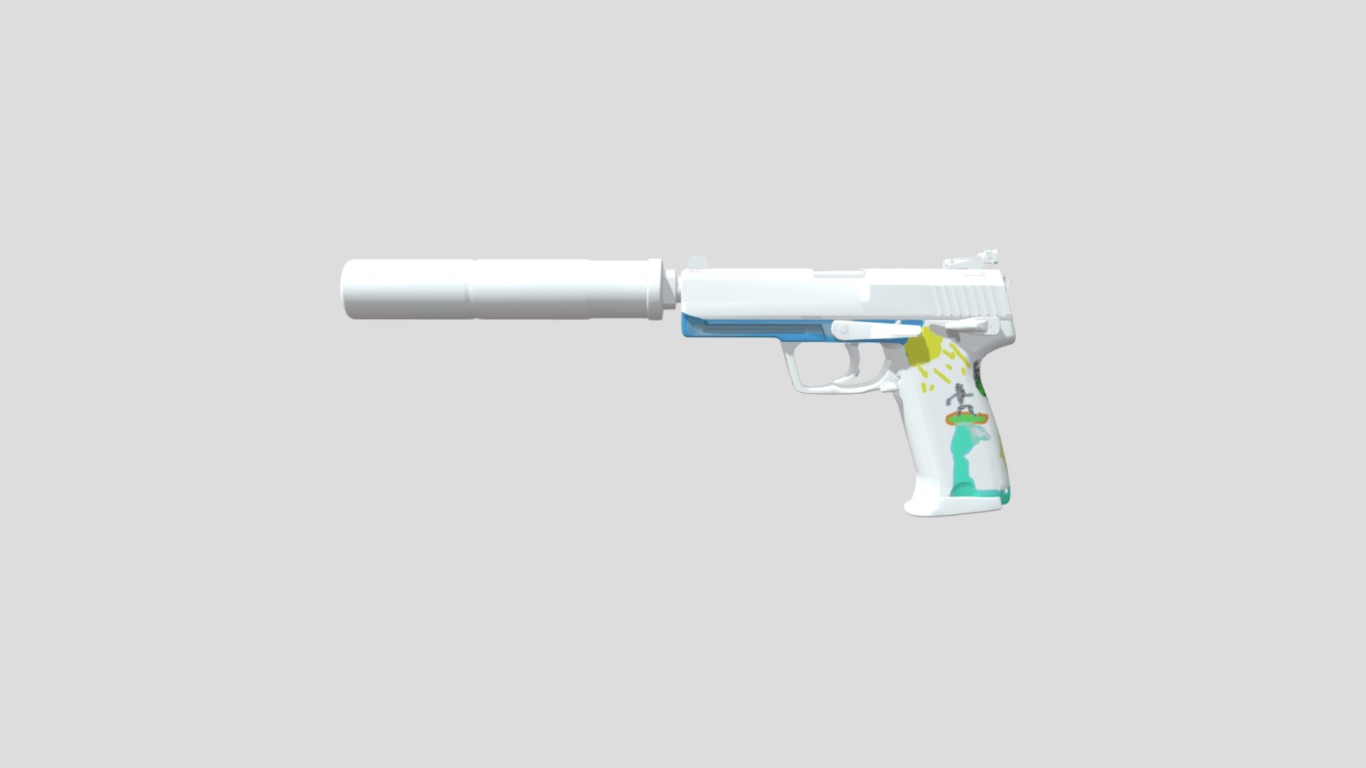 Usp-s Cartoon - 3D model by Kakarotsen [fb33a73] - Sketchfab