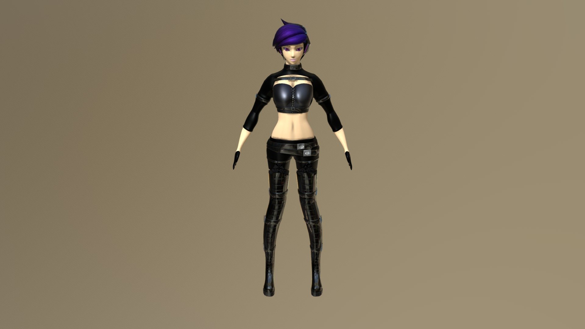 Female Character Highpoly - 3D model by kitDD [fb345dd] - Sketchfab