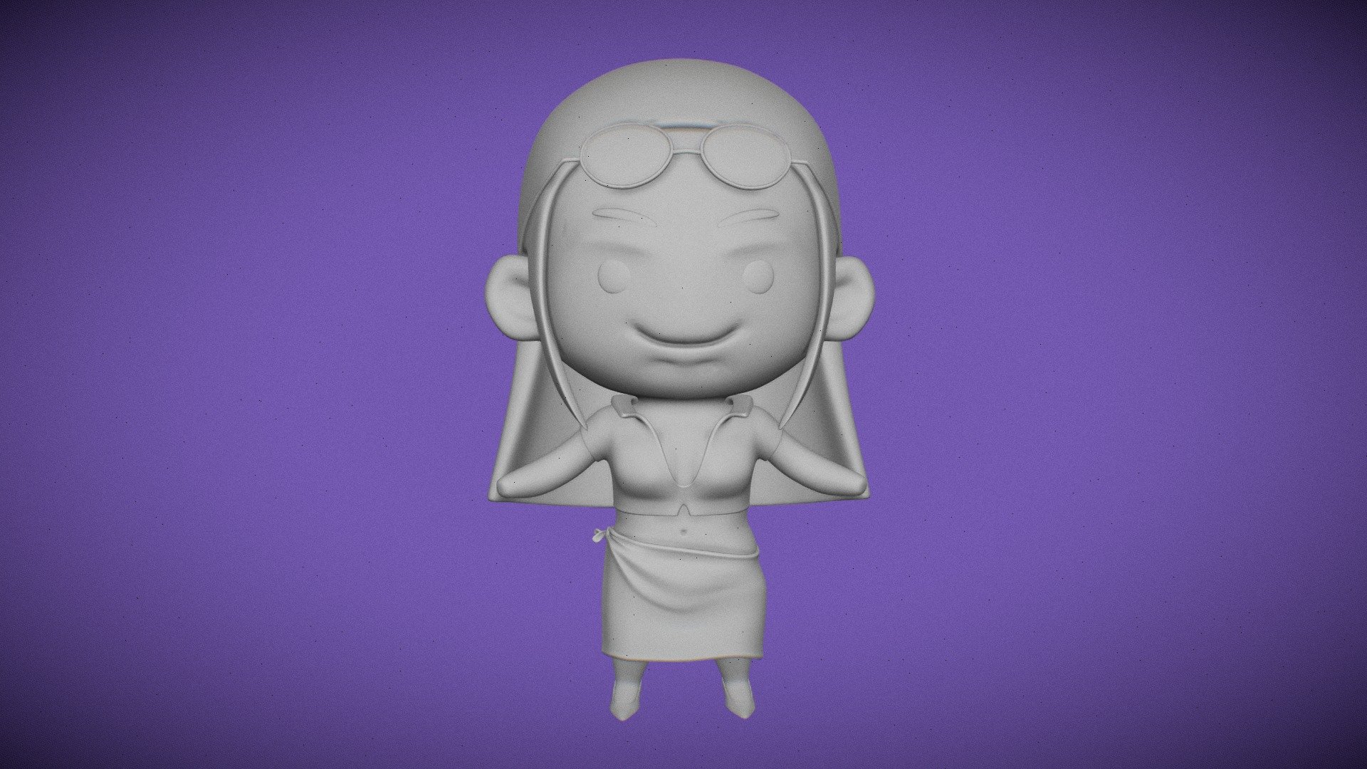 Nico Robin Chibi - One Piece - Buy Royalty Free 3D model by DChacal 3D ...