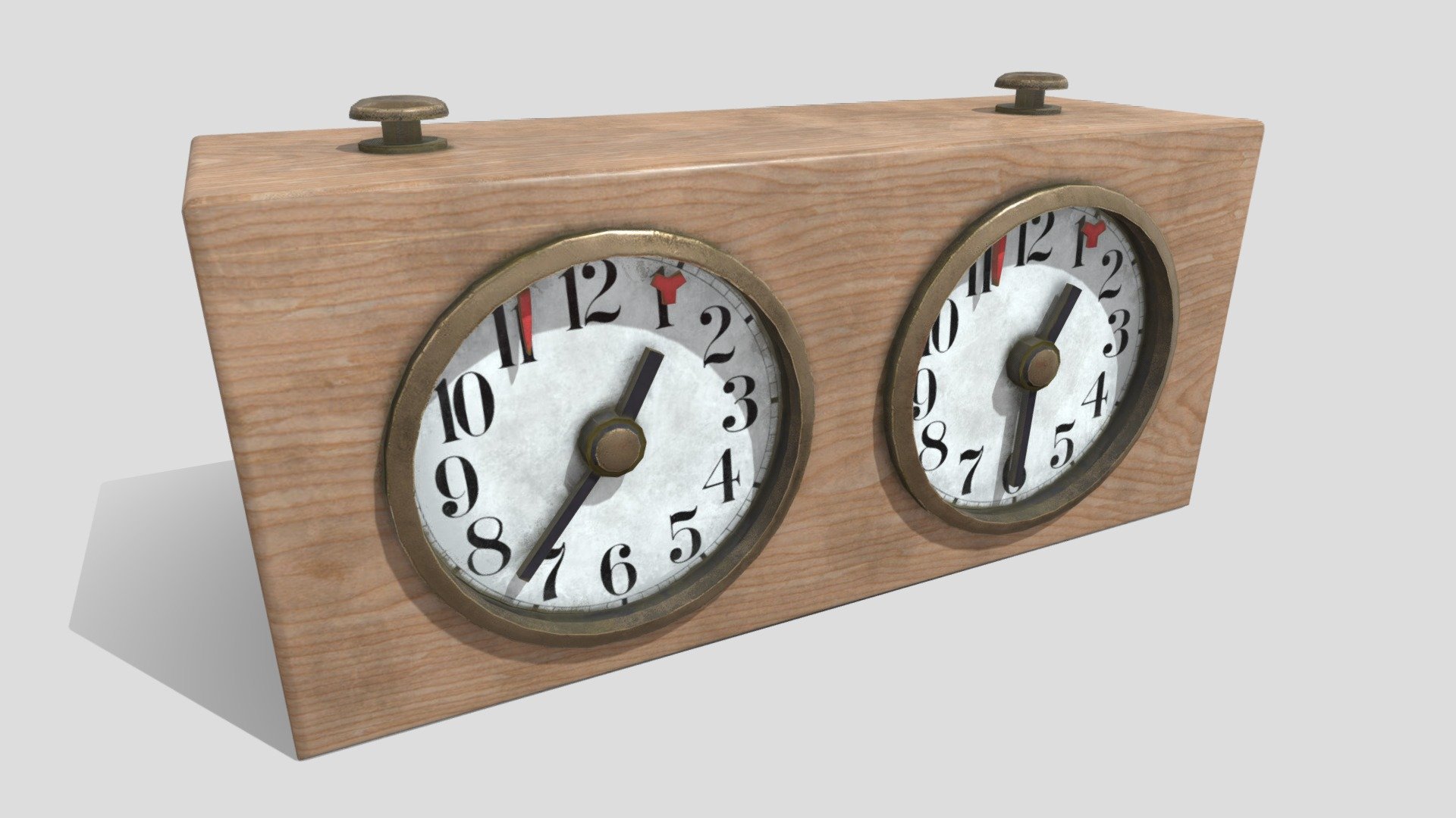 Wood and Brass Analog Chess Clock 🕰️♟️ - Download Free 3D model by ...