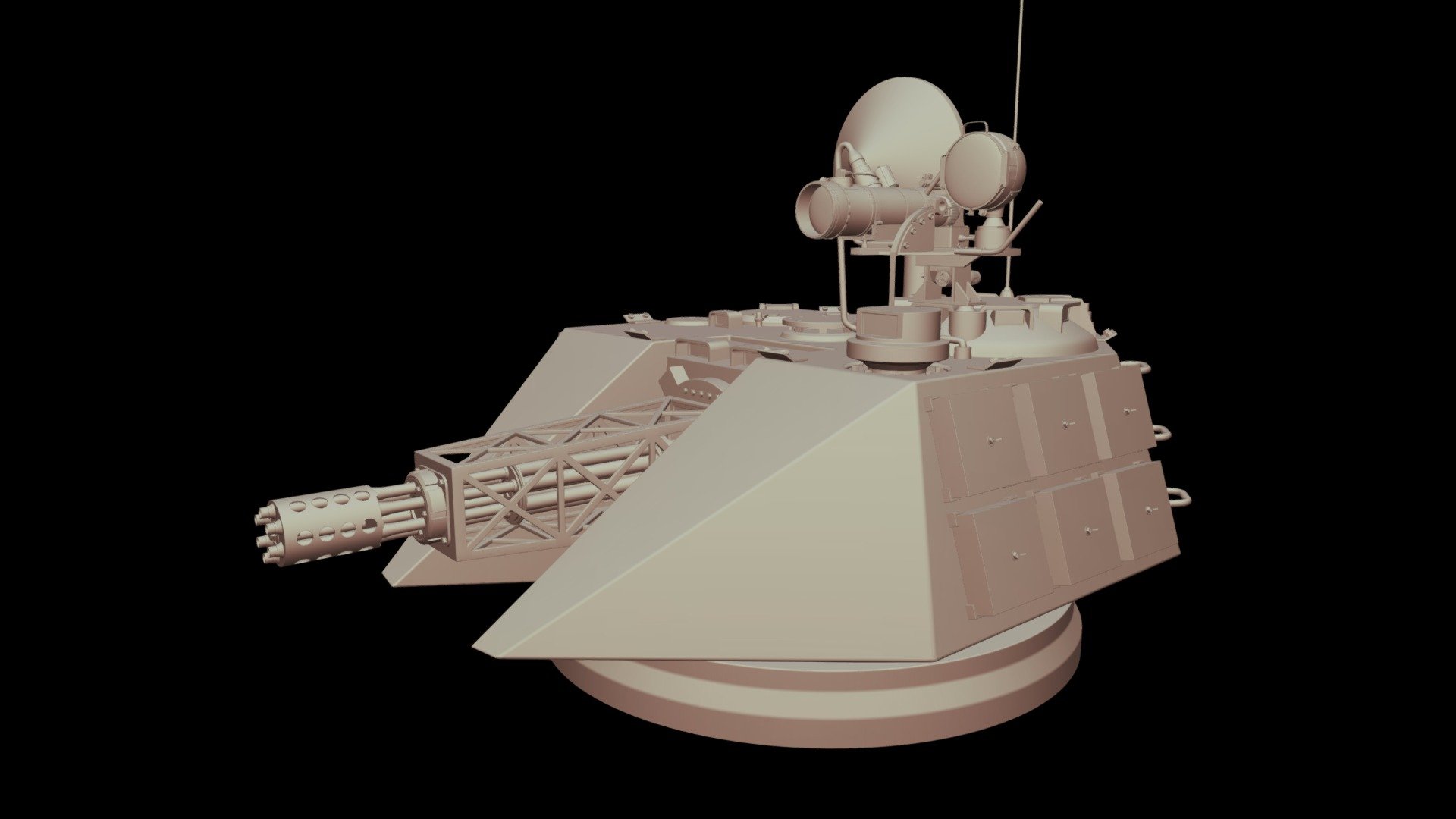 Gatling Turret + FG 1250 IRNV (3D Printable) - 3D model by Austrian 3D ...