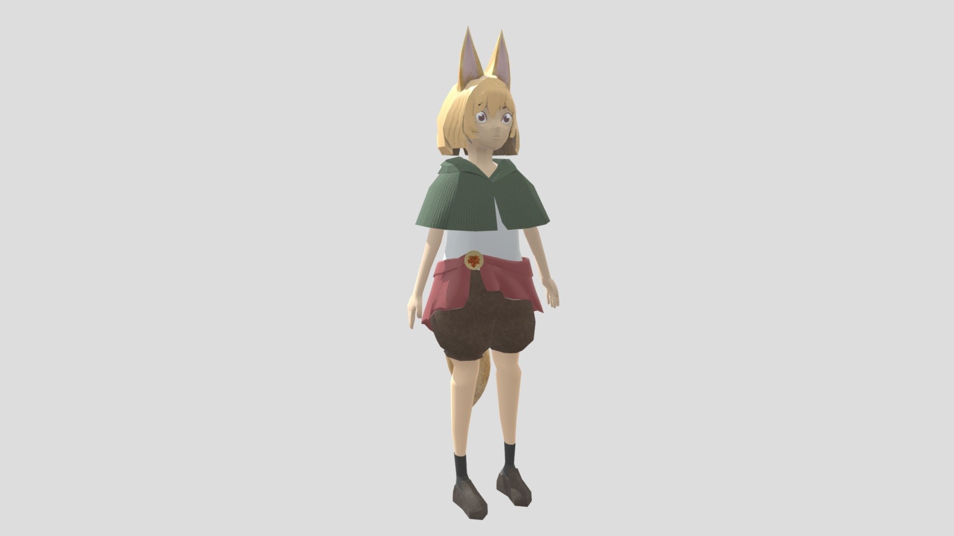 fox girl textured - 3D model by Radelle Oh (@radelle) [fb3c3e1] - Sketchfab