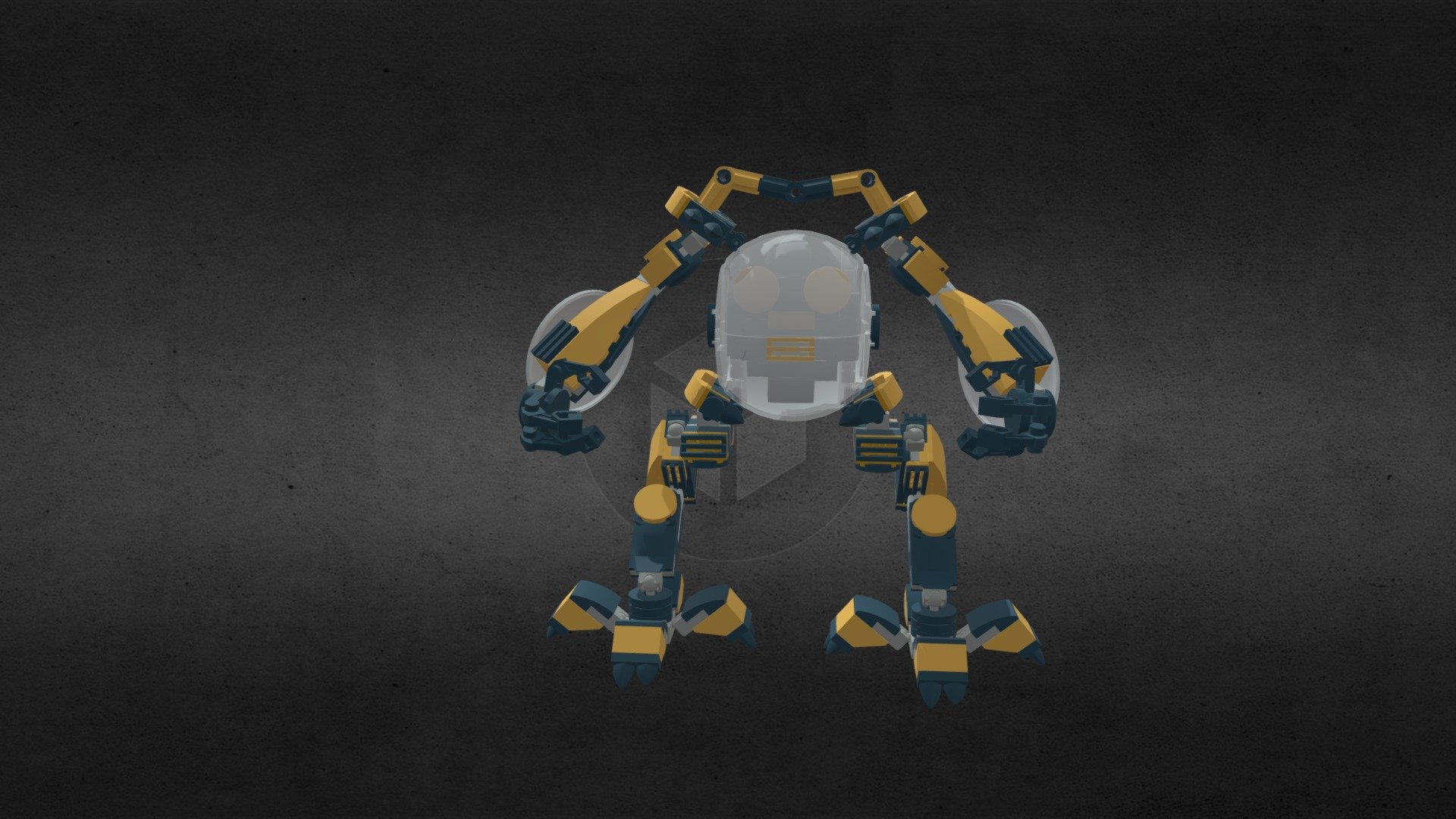 Orange and Black Bubble Mech - 3D model by darkazureslope [fb3e21f ...