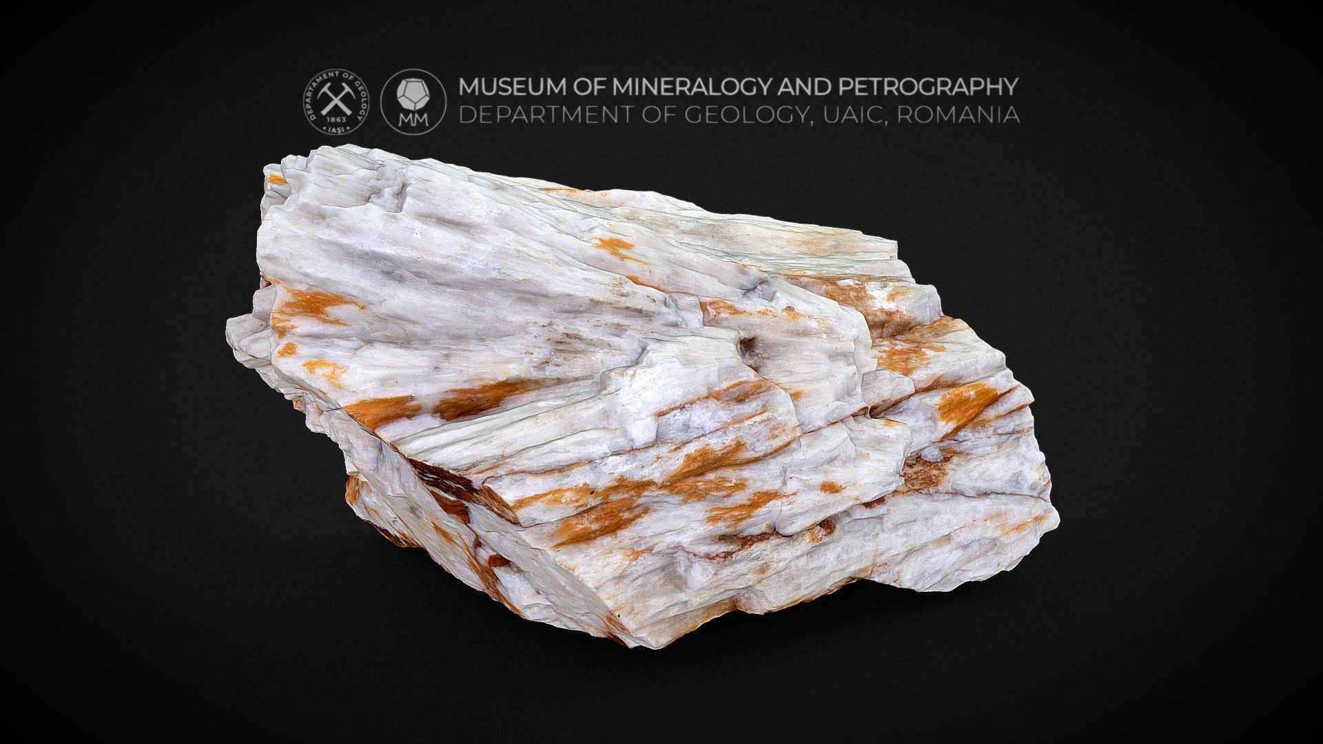 Radiating mass of Witherite - 3D model by Museum of Mineralogy and ...