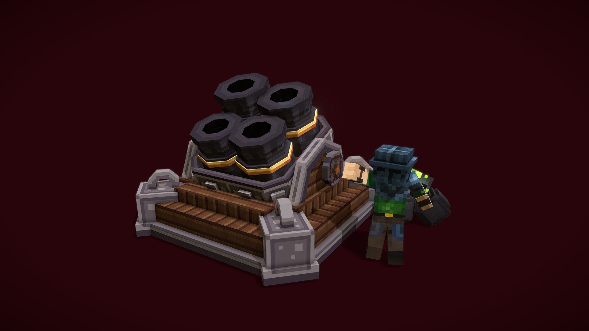 Tower Wars | Multi Mortar - 3D model by IBARYSTA [fb45abd] - Sketchfab