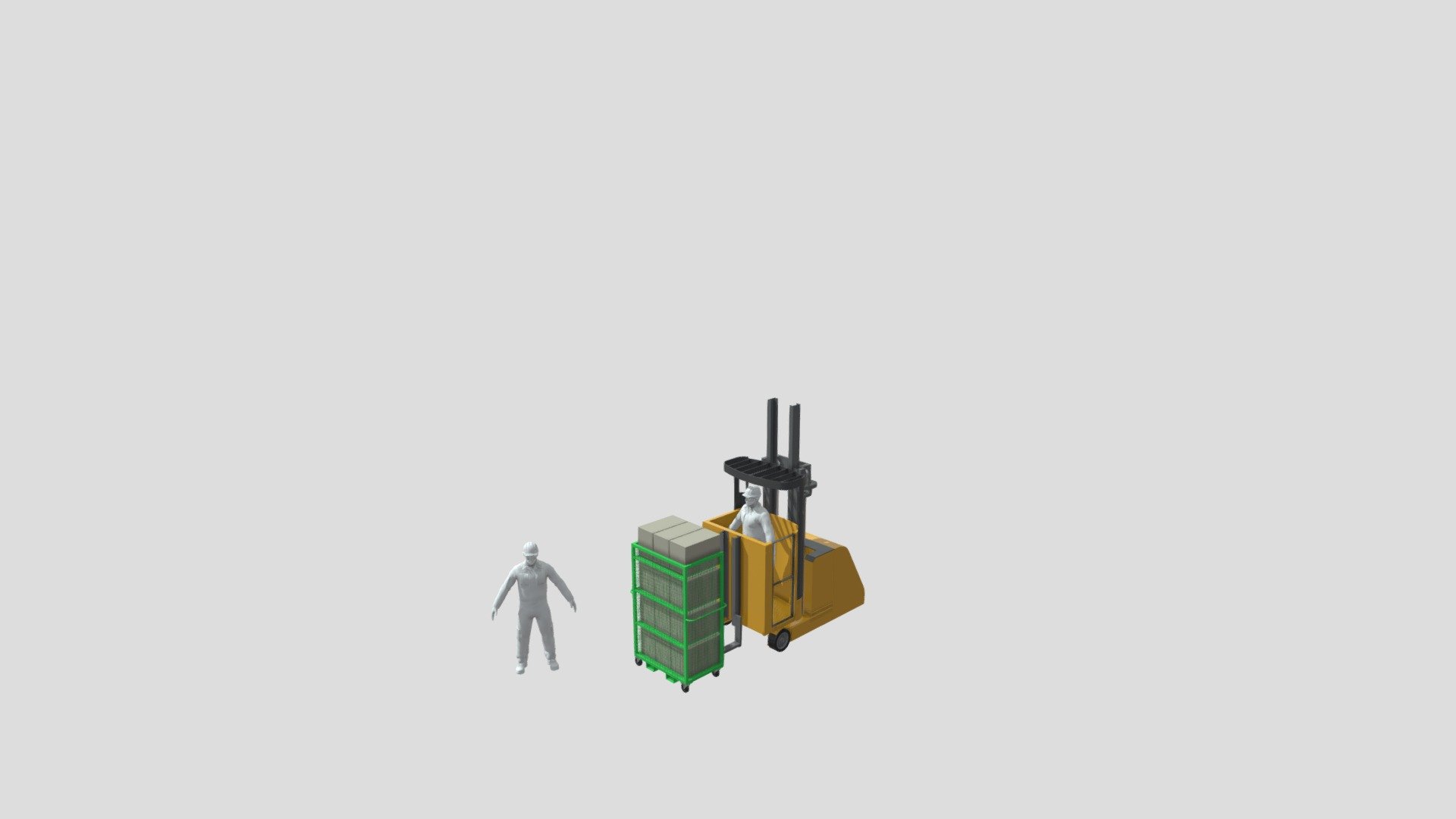 clipper fork lift mesh trolley - 3D model by 3D-VIEW (@Jake ...