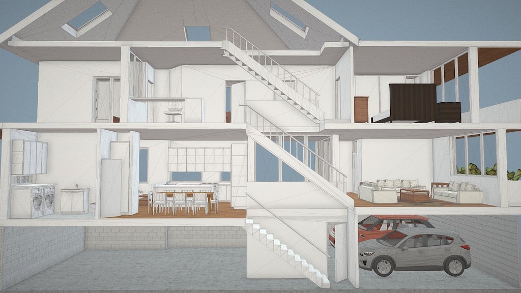 Greenacre Duplex - VR concept 3 - Download Free 3D model by SPACEDC ...