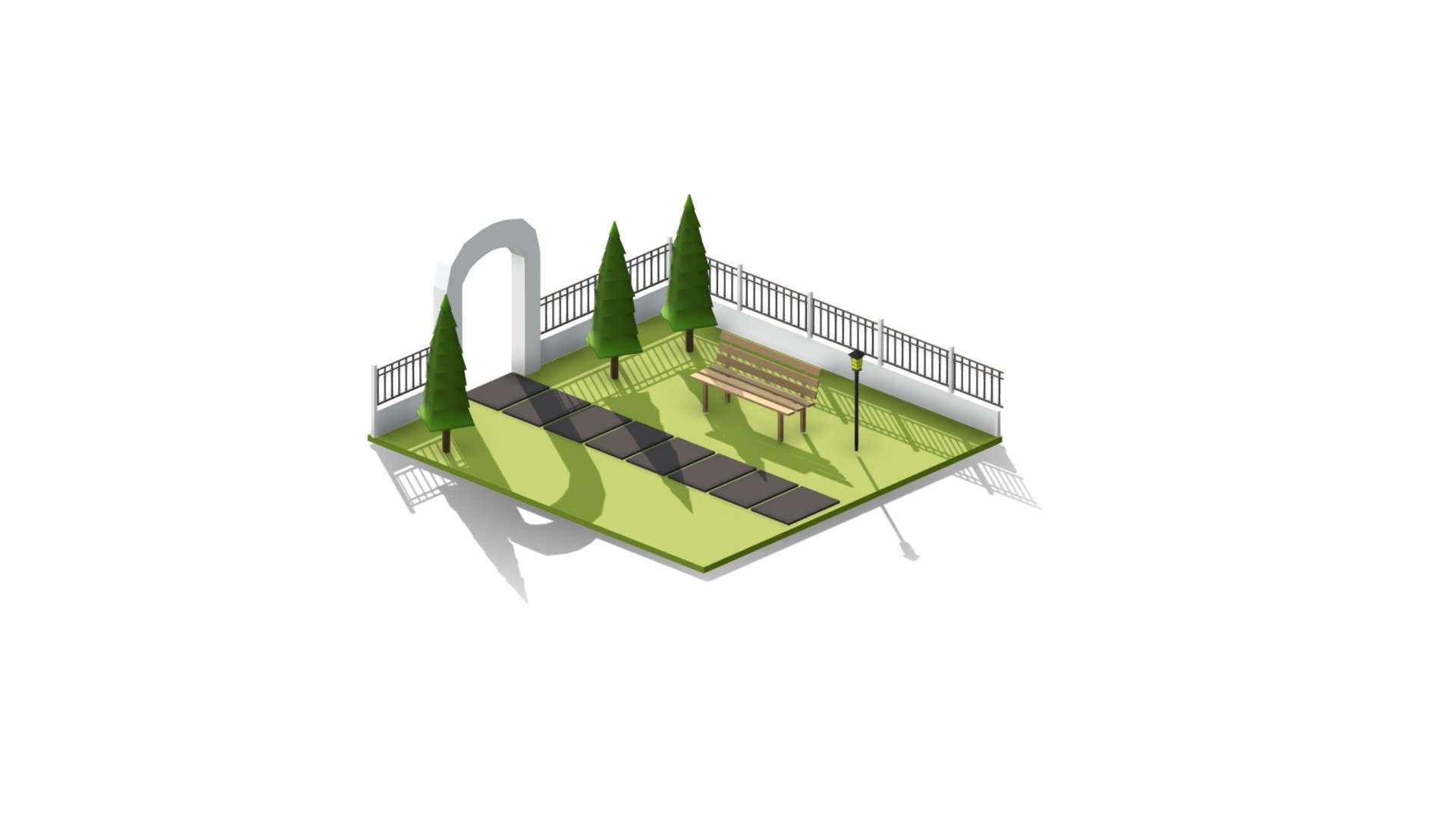 Taman Lowpoly - Download Free 3D model by fajarnadril [fb4b684] - Sketchfab