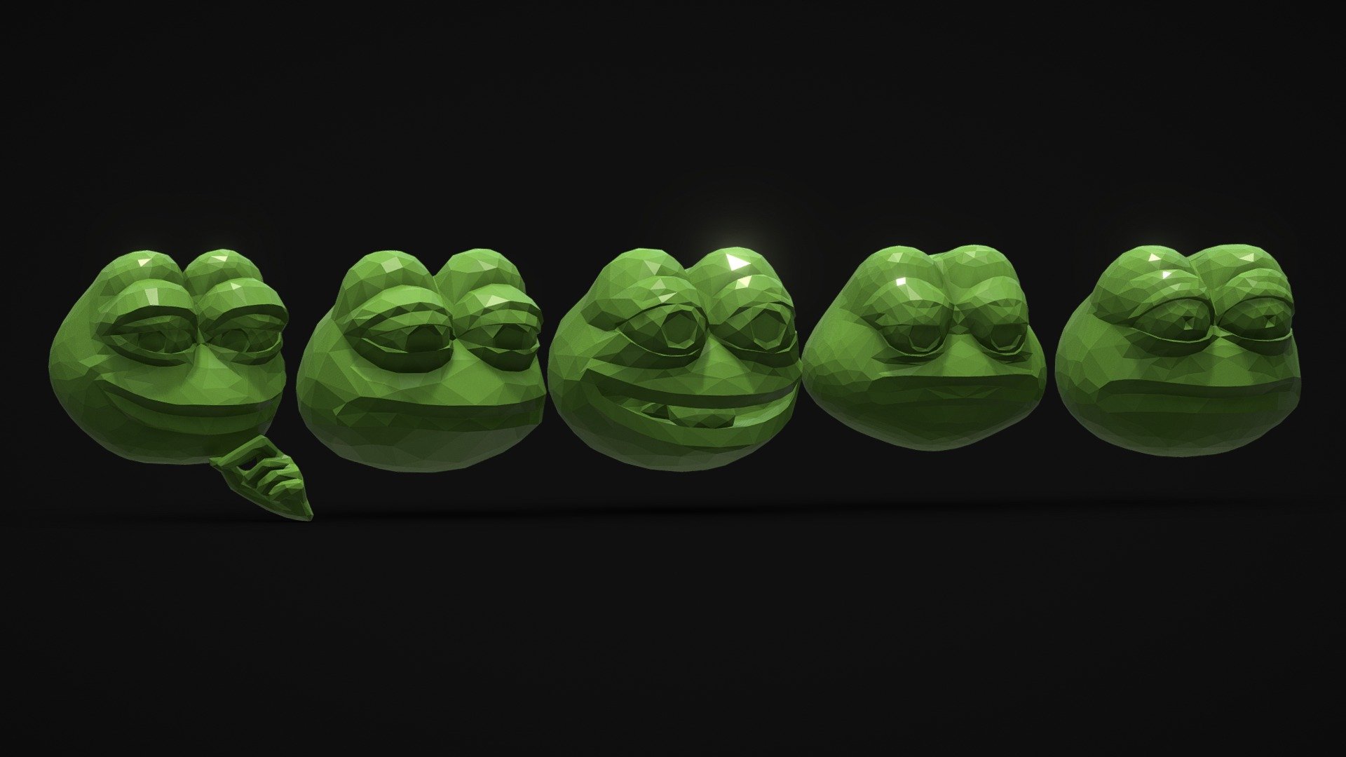 Low Poly Pepe Collection - Buy Royalty Free 3D model by ÆON (@xaeon ...