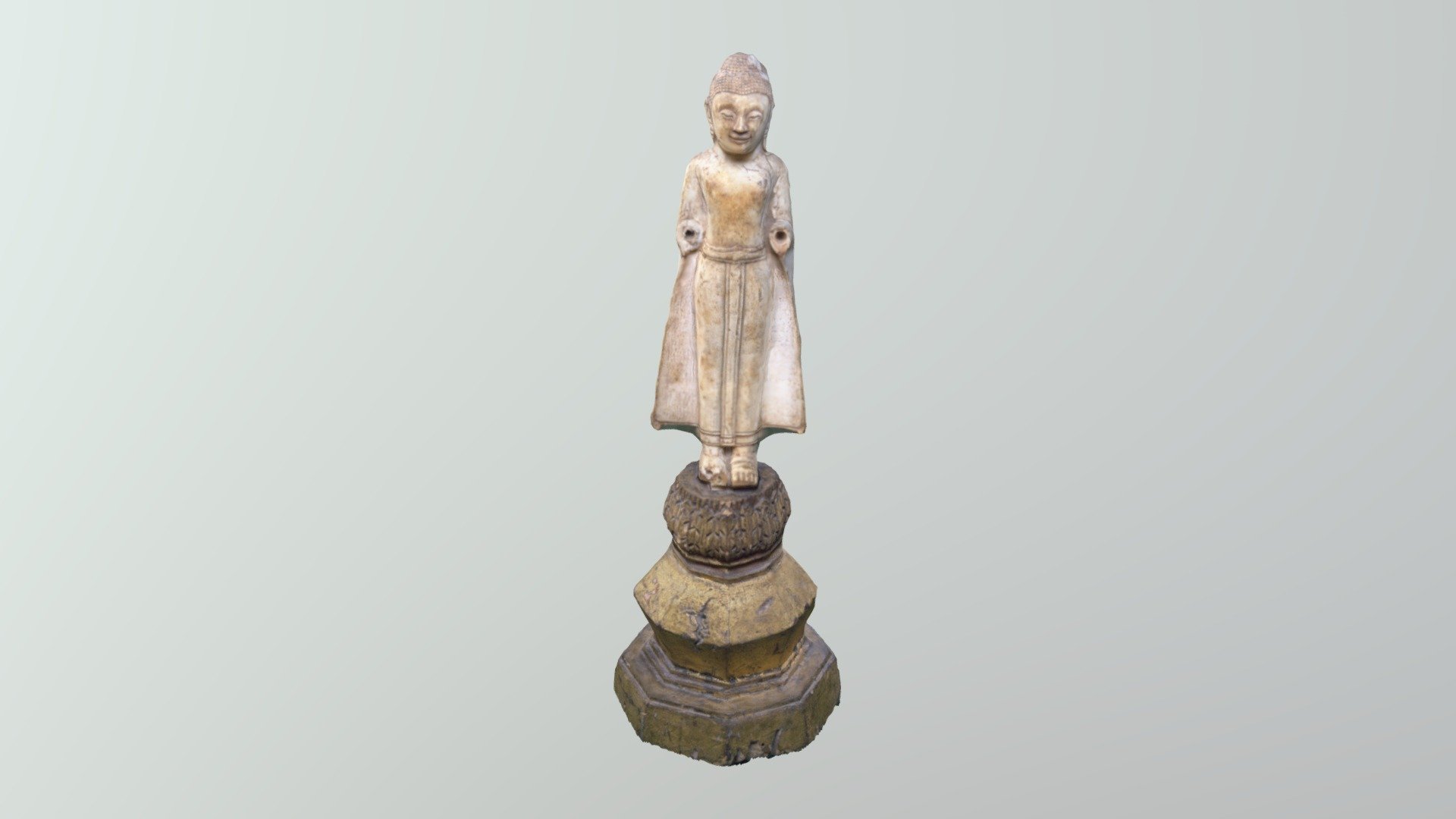 Old Siamese Statue without hands - 3D model by MarcoMassa [fb4d2b2 ...