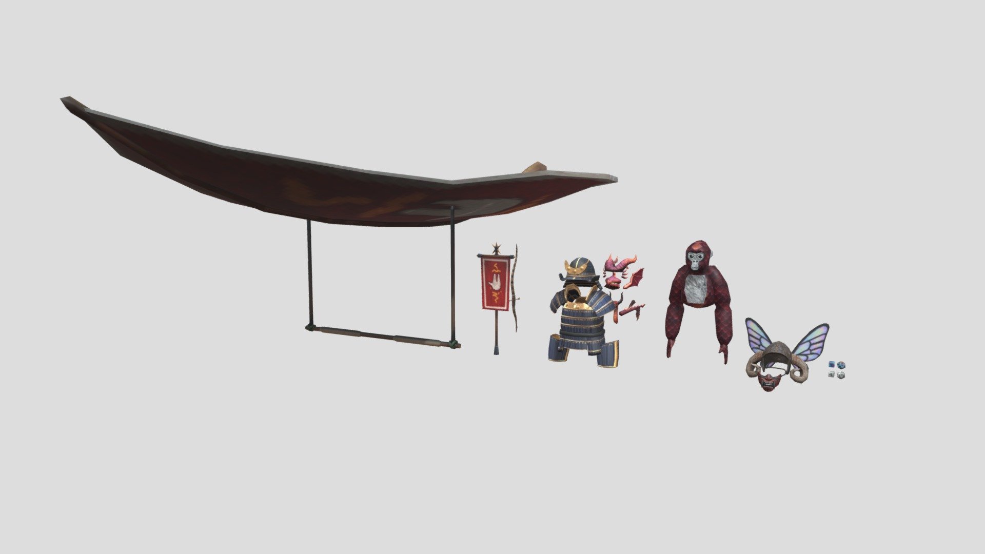 Gorilla Tag Dungeon Revamp Cosmetics - Download Free 3D model by ...