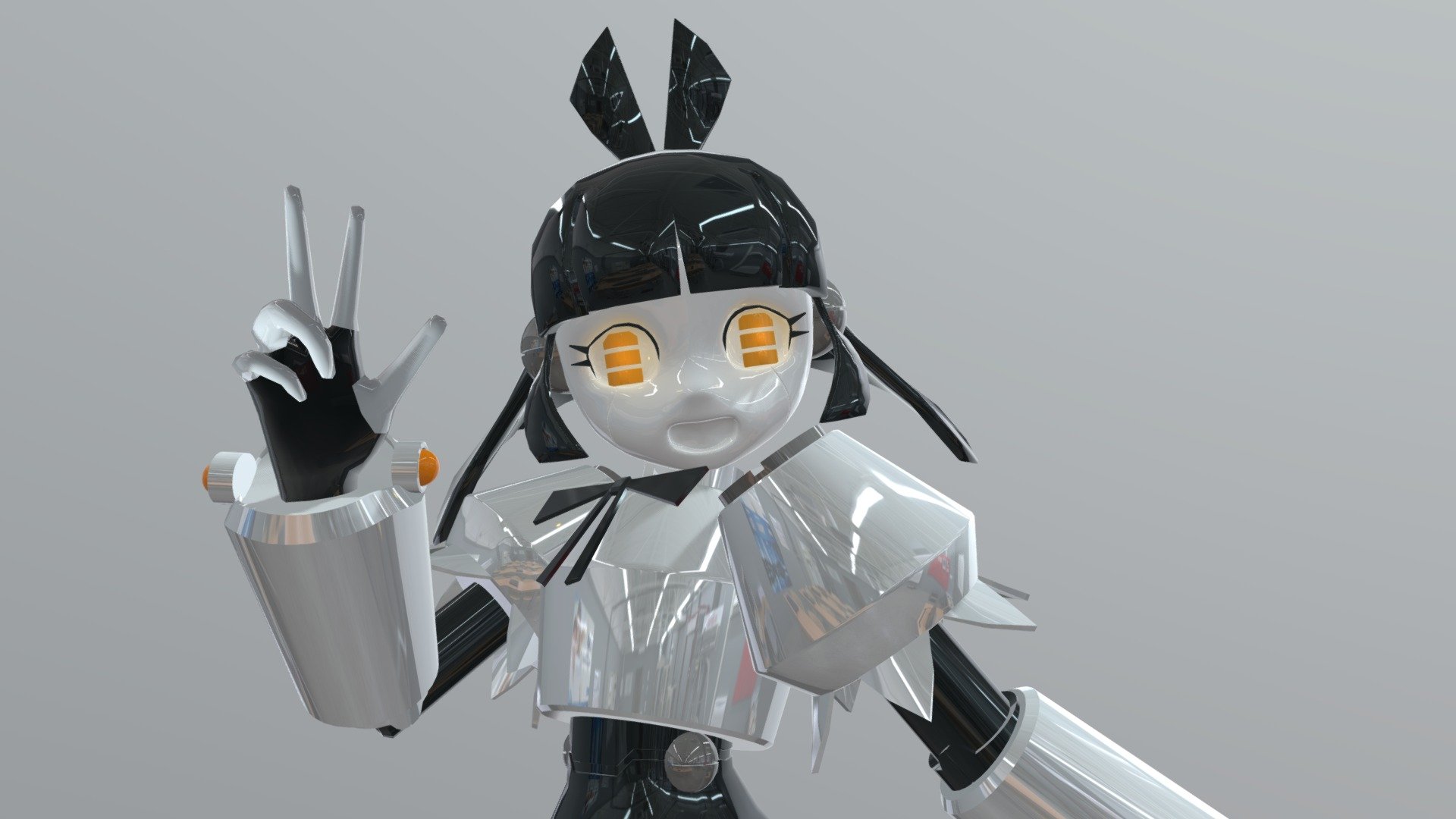 Cute Android Girl (Robotsona Jeto) - Download Free 3D model by Carl H ...